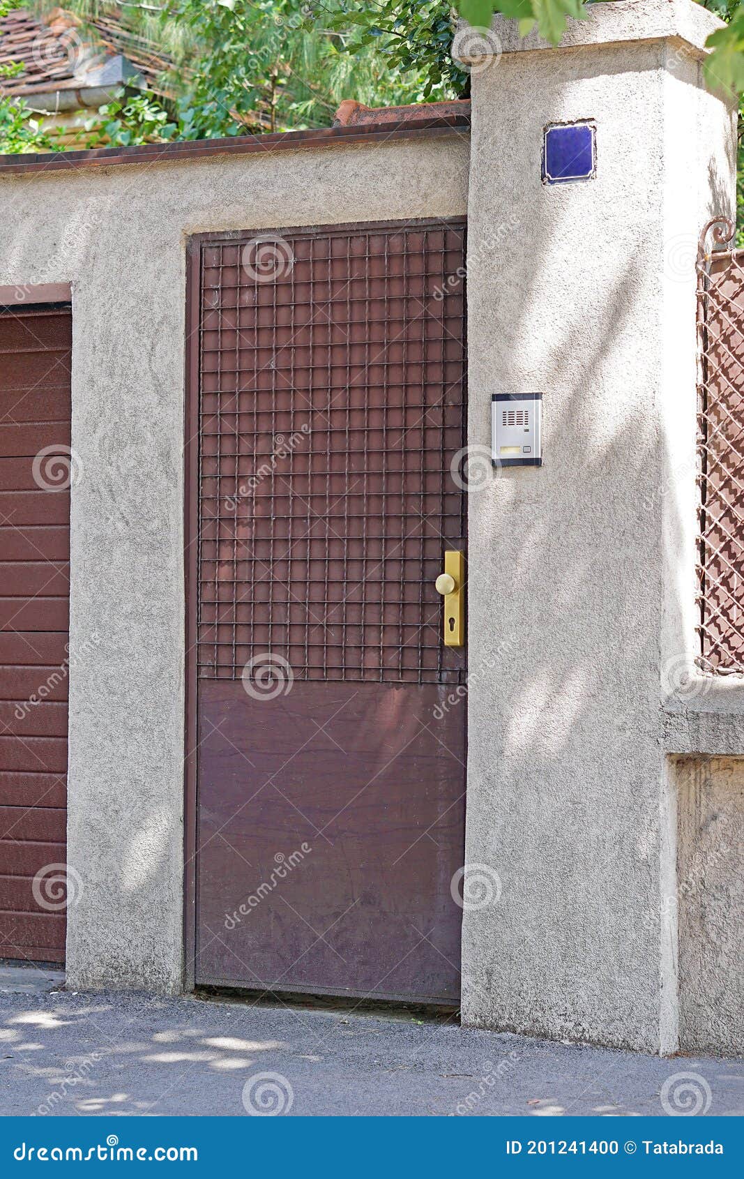 Door gate intercom stock photo. Image of bell, safety - 201241400