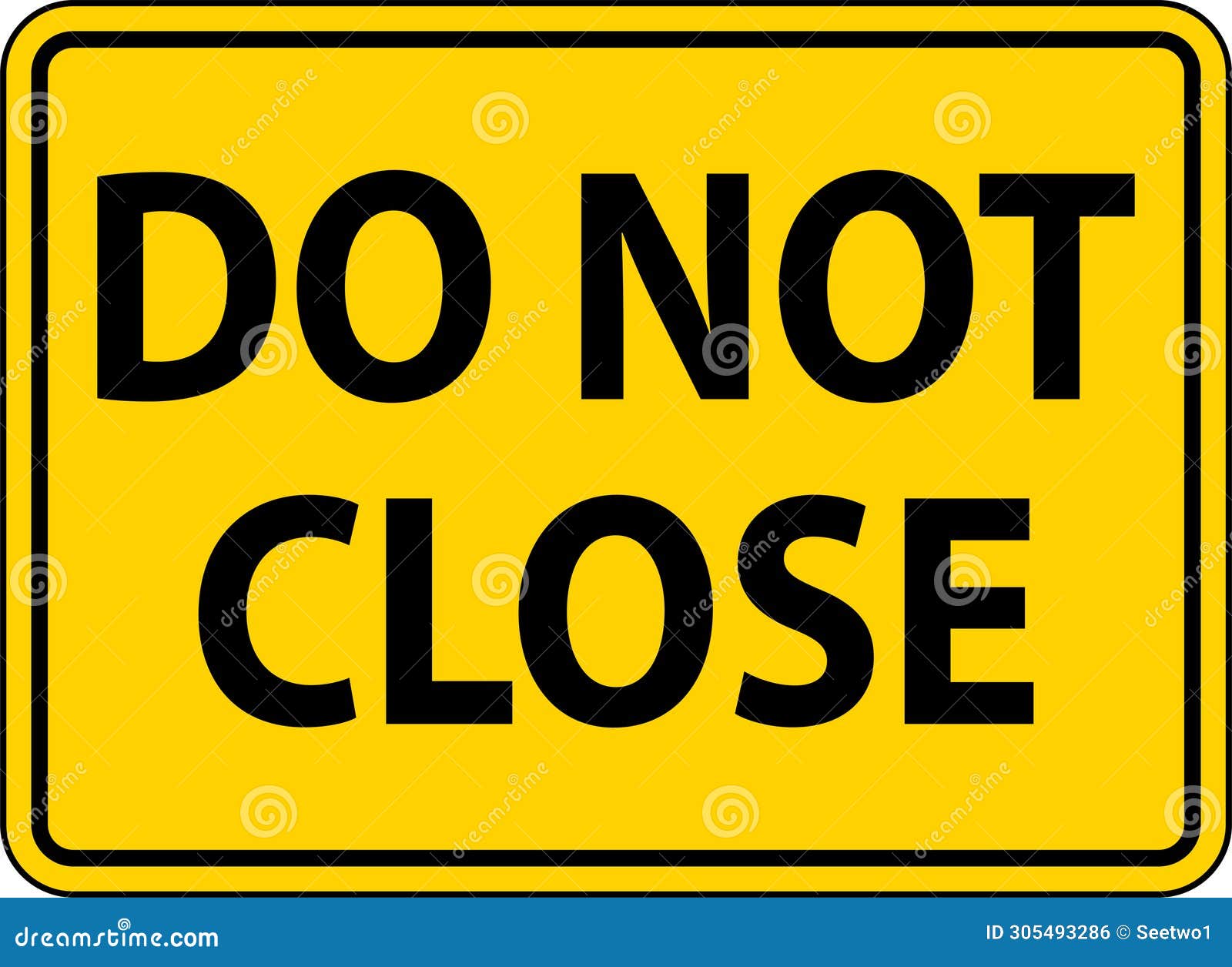 Door Gate Sign, Do Not Close Stock Vector - Illustration of ...