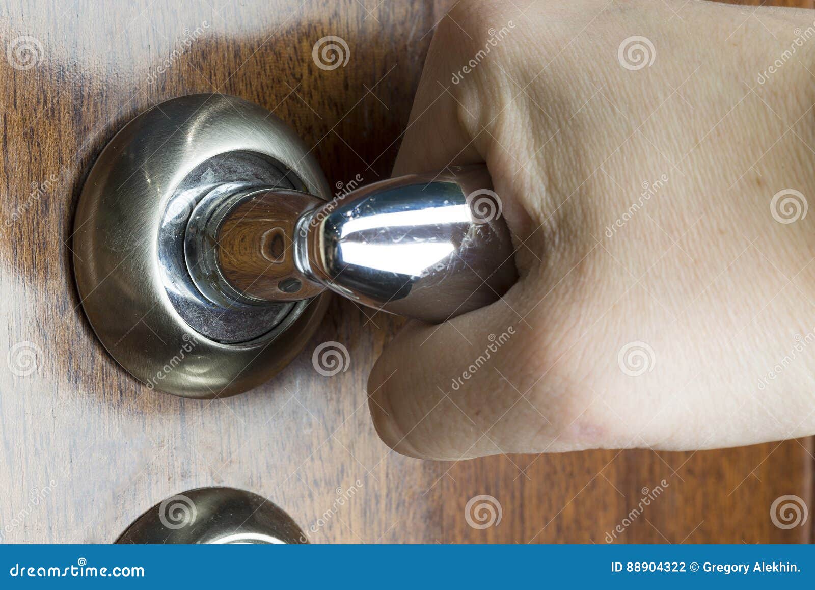 Door with a hand on handle stock photo. Image of design - 88904322