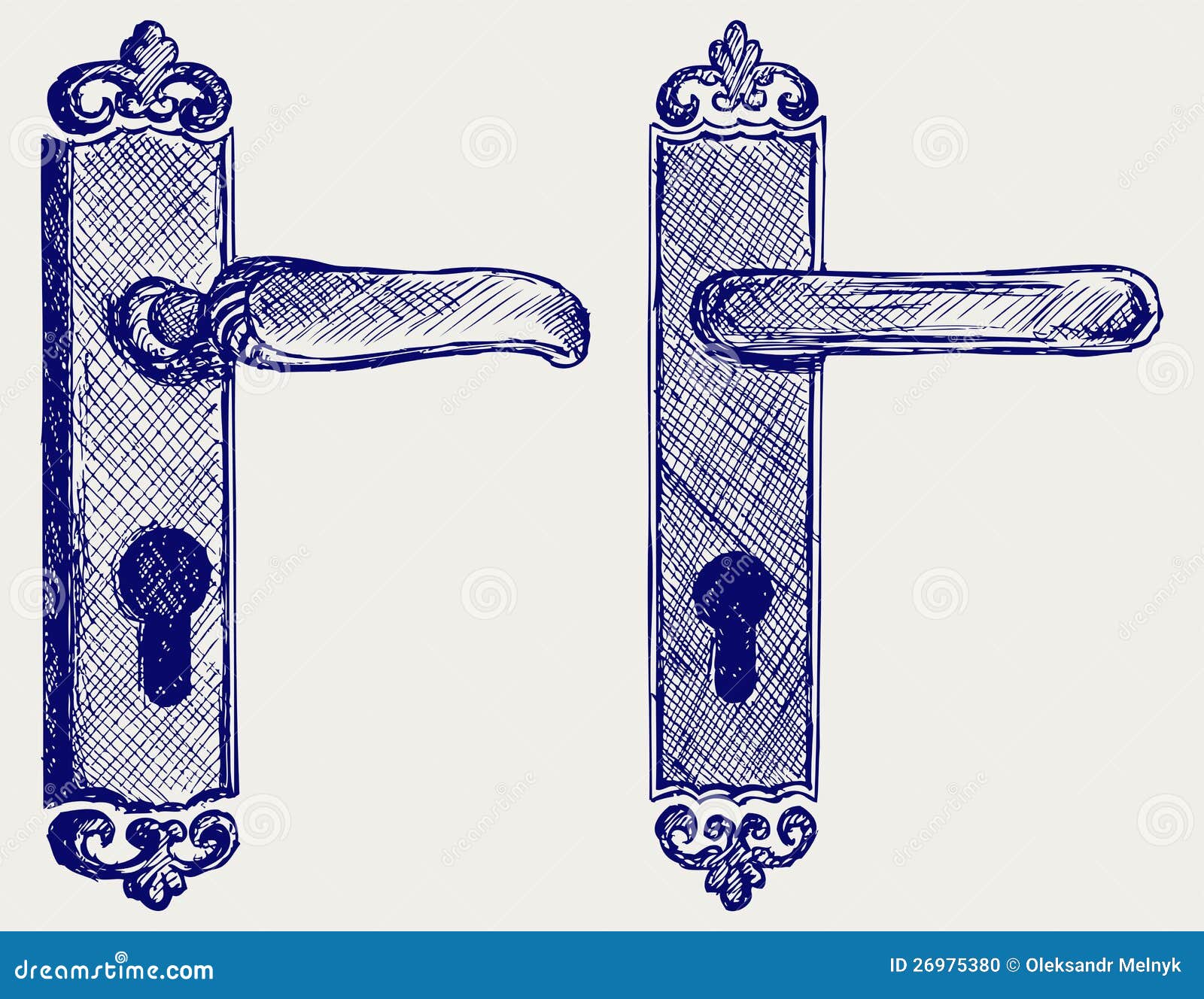 Door handle stock vector. Illustration of design, door - 26975380