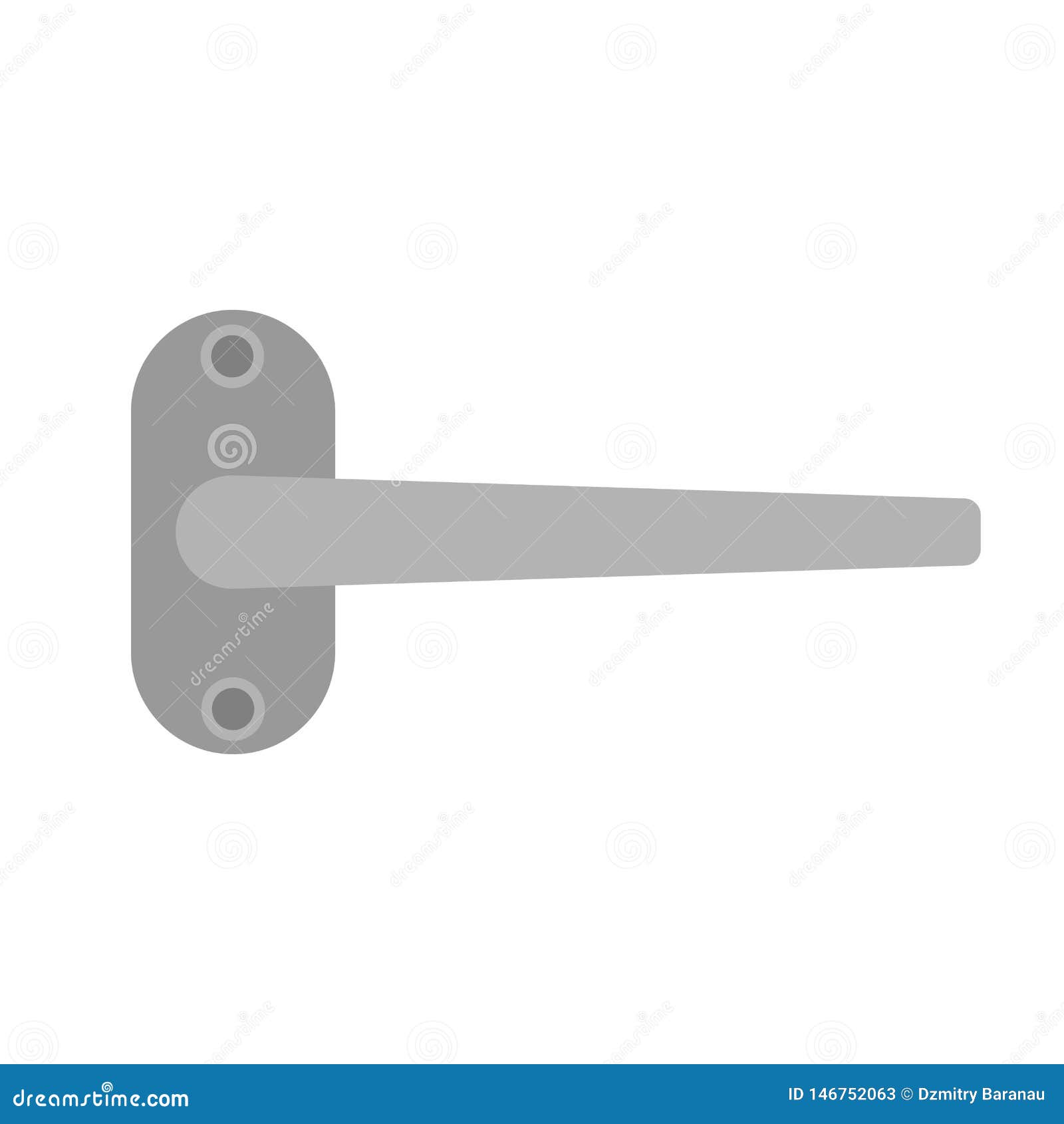 Door Handle Architecture Security Symbol Exit Vector Icon. Detail ...