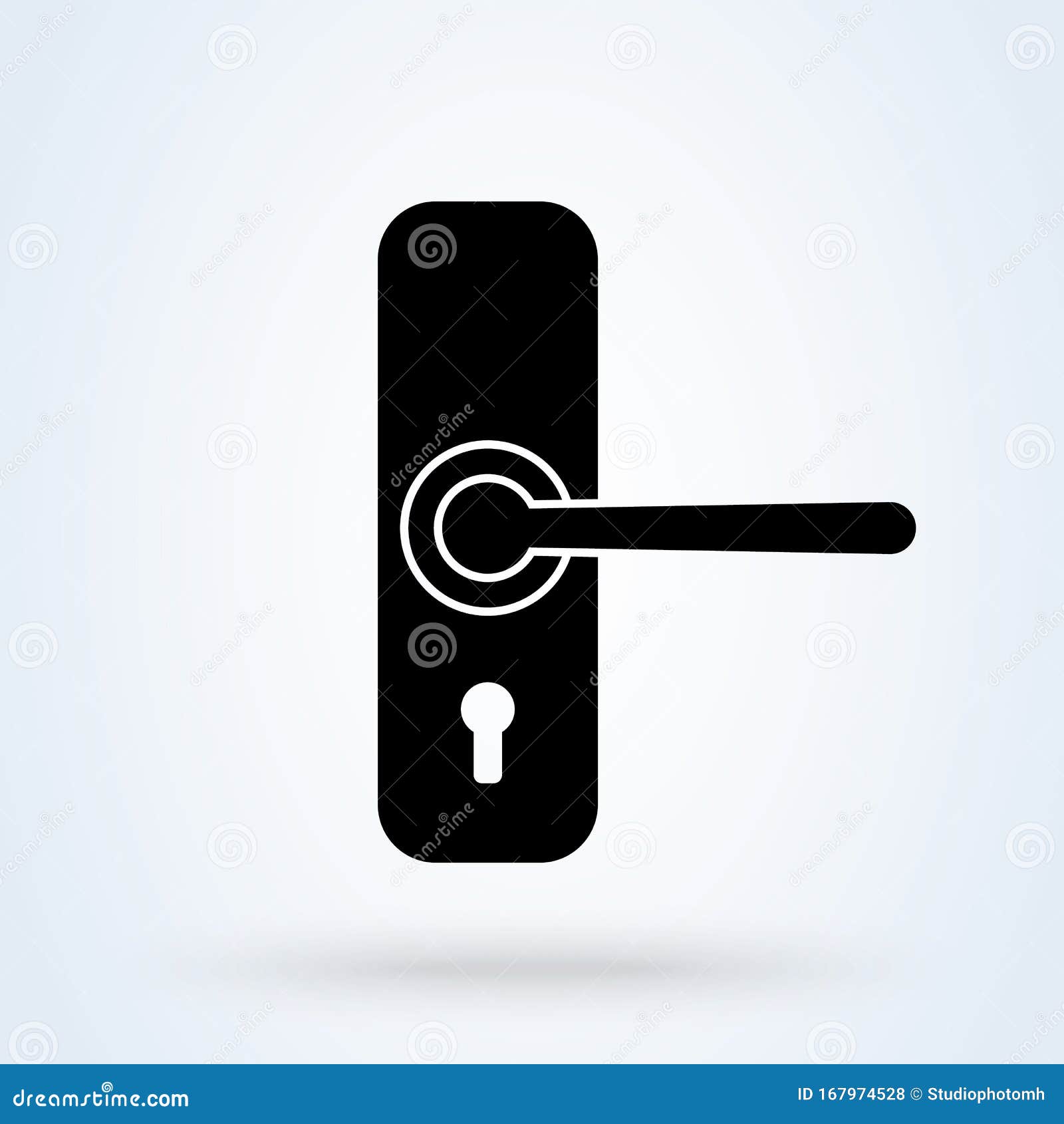 Door Handle Flat Vector Modern Icon Design Illustration Stock Vector ...