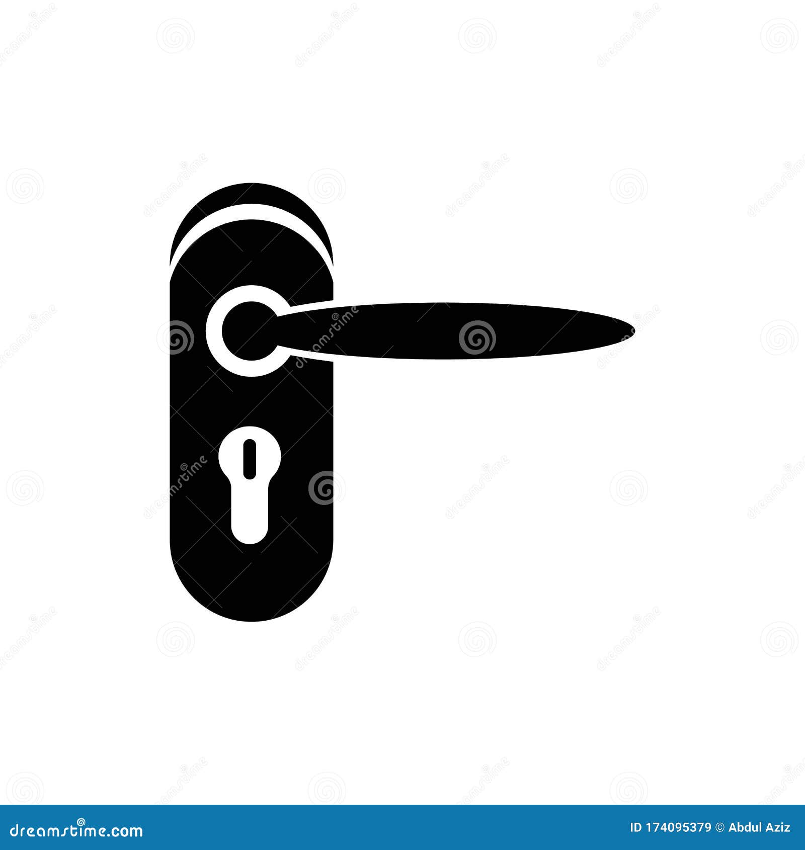 Door handle logo vector stock vector. Illustration of doorknob - 174095379