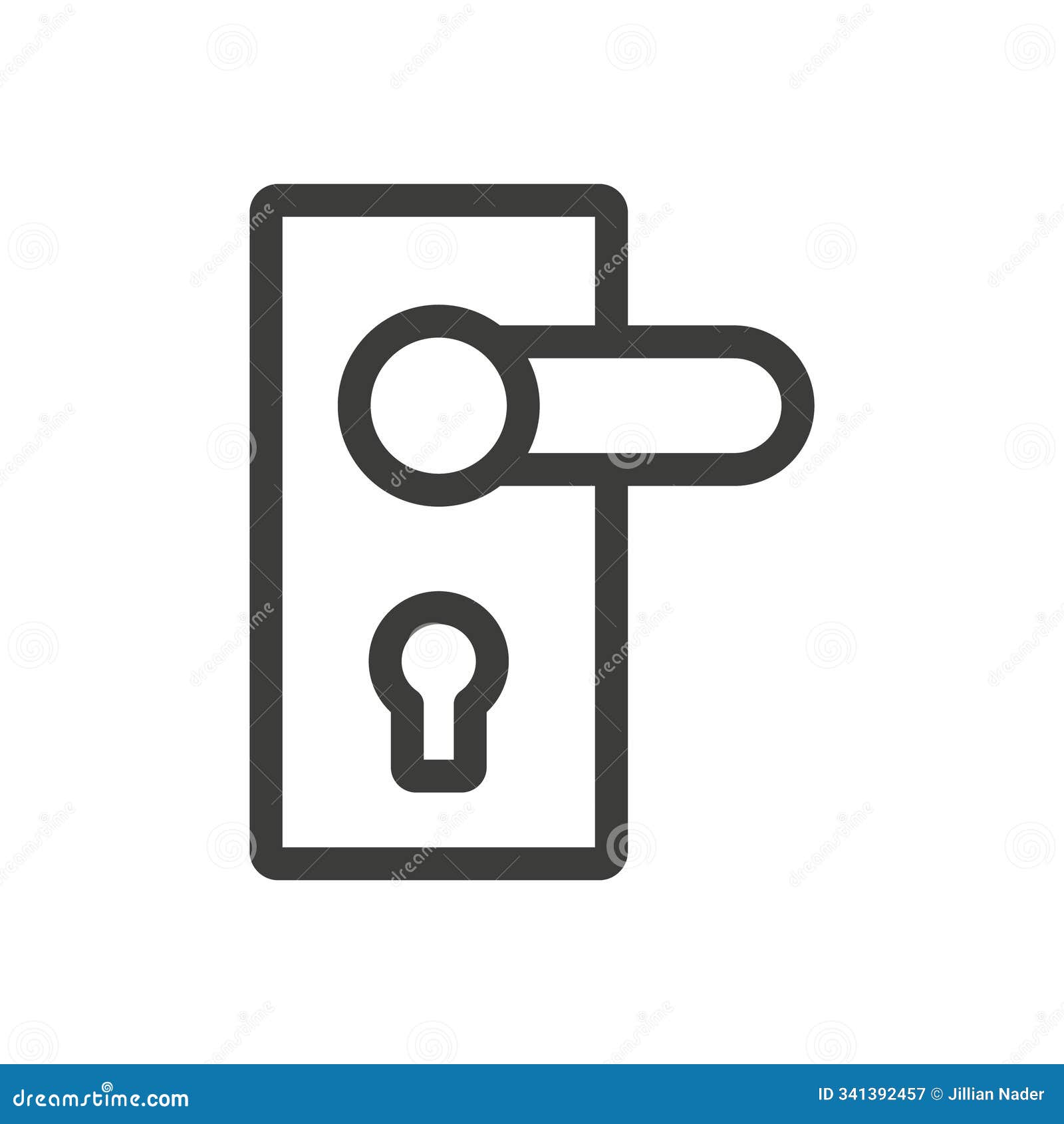 Door Handle Icon Simple Outline Vector Logo Stock Vector - Illustration ...