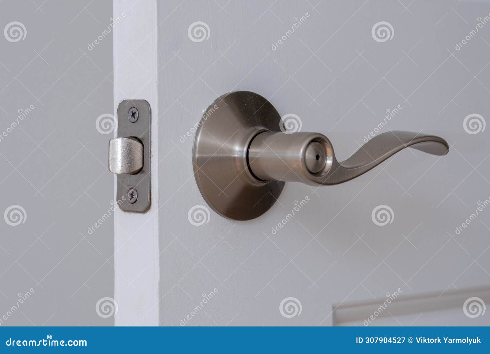 The Door Handle is Installed in the Doors Stock Image - Image of home ...