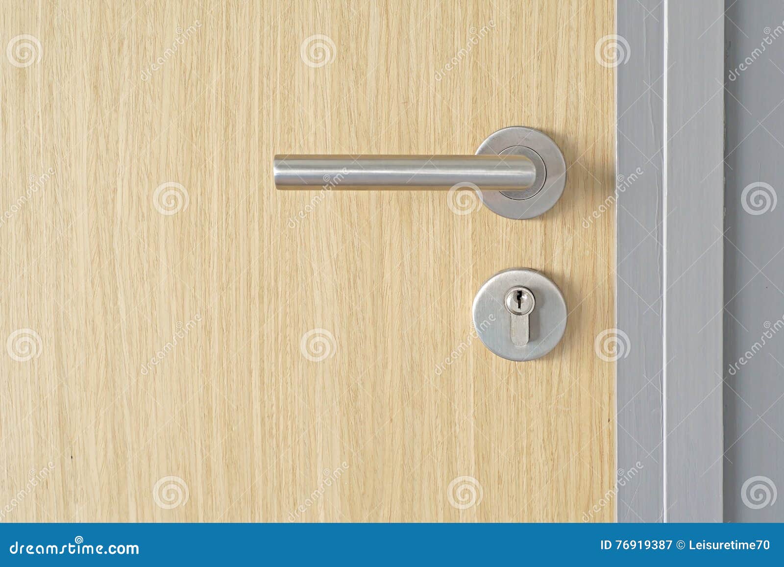 Door handle and keyhole stock image. Image of element - 76919387