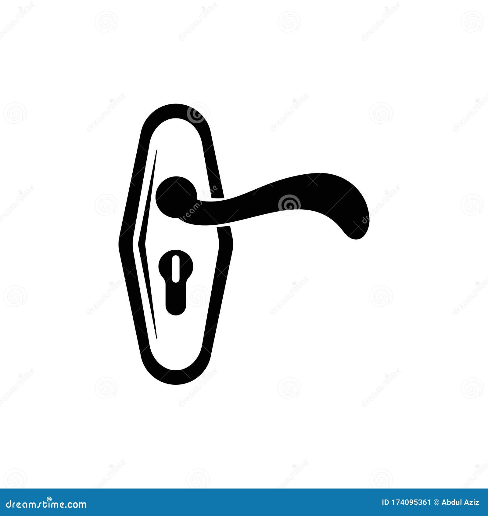 Door handle logo vector stock vector. Illustration of isolated - 174095361