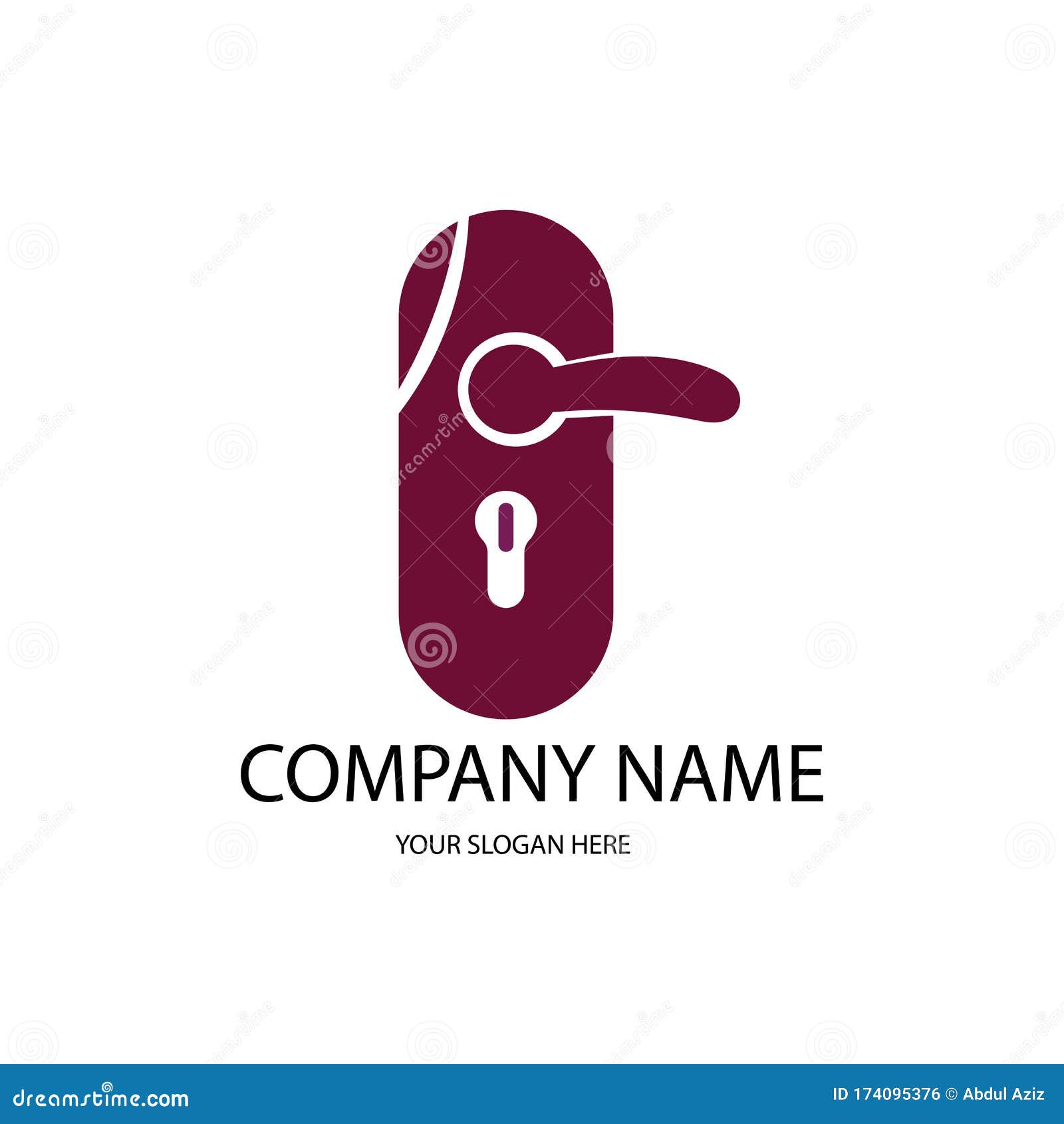 Door handle logo vector stock vector. Illustration of apartment - 174095376