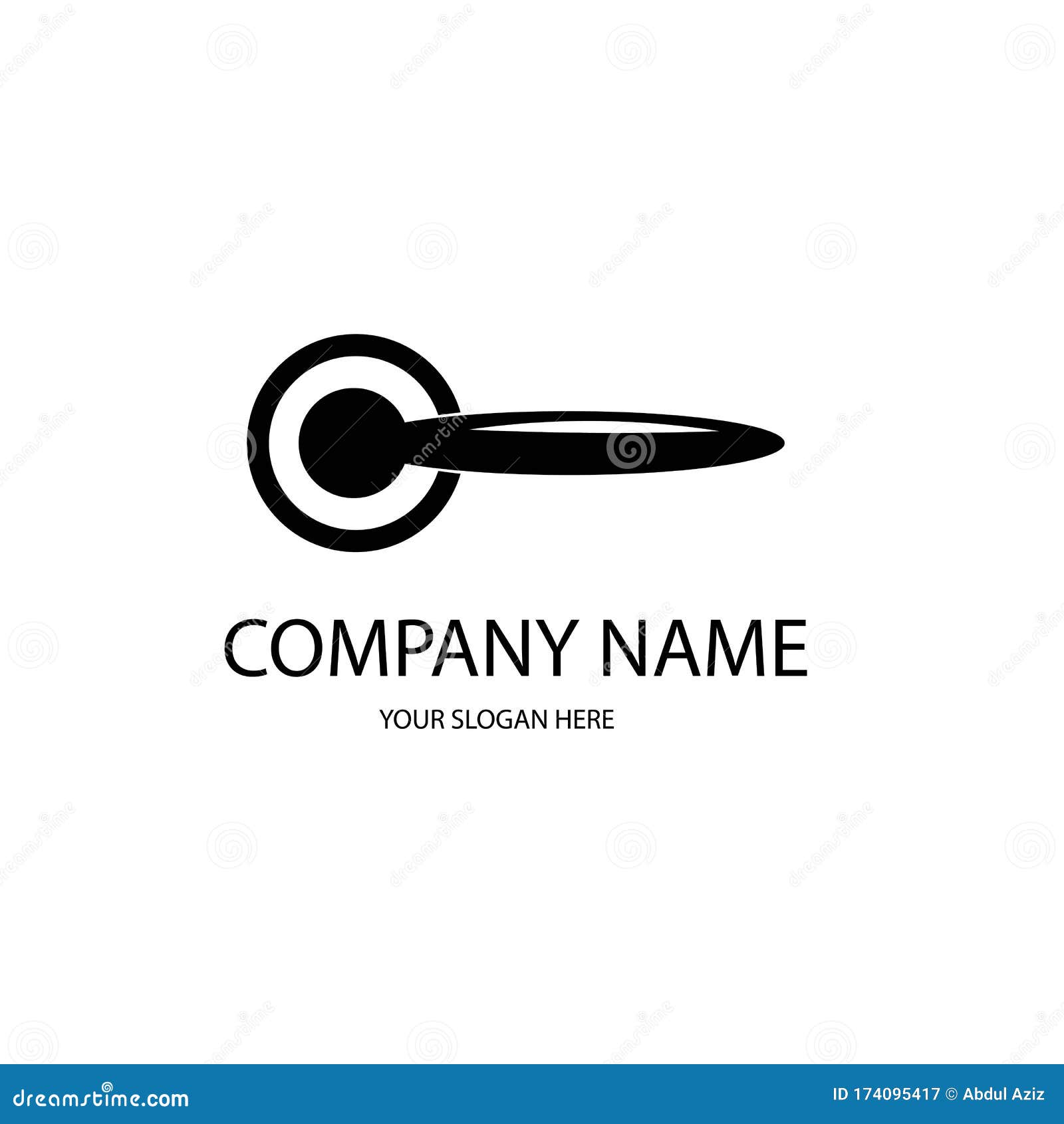 Door handle logo vector stock vector. Illustration of concept - 174095417