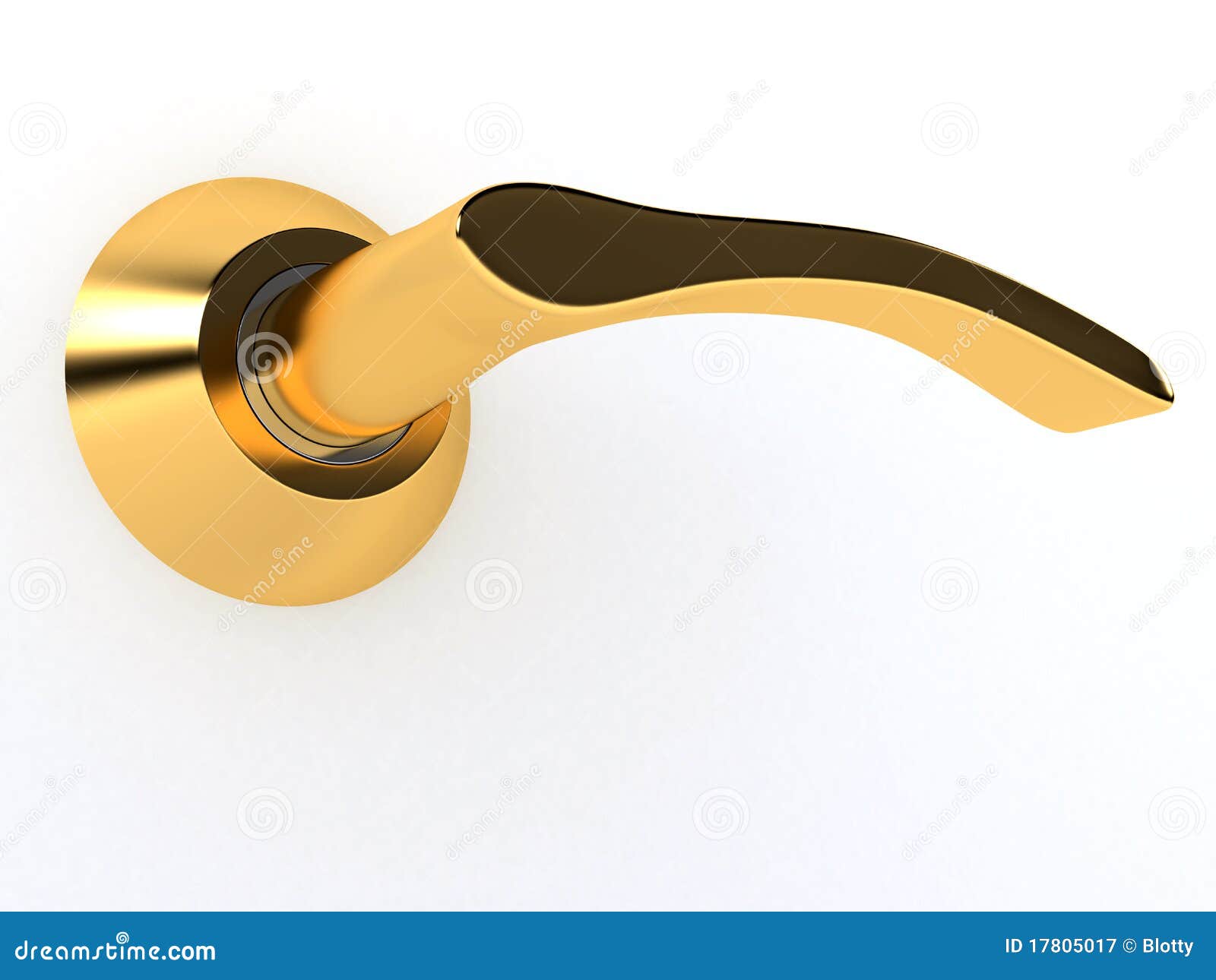 Door Handle Over White Background Stock Illustration - Illustration of ...