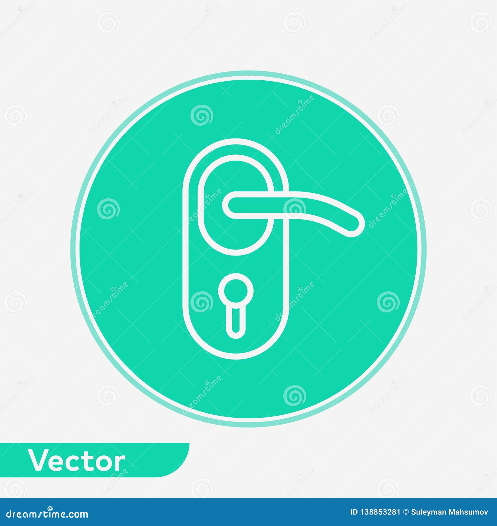 Door Handle Vector Icon Sign Symbol Stock Vector - Illustration of lock ...