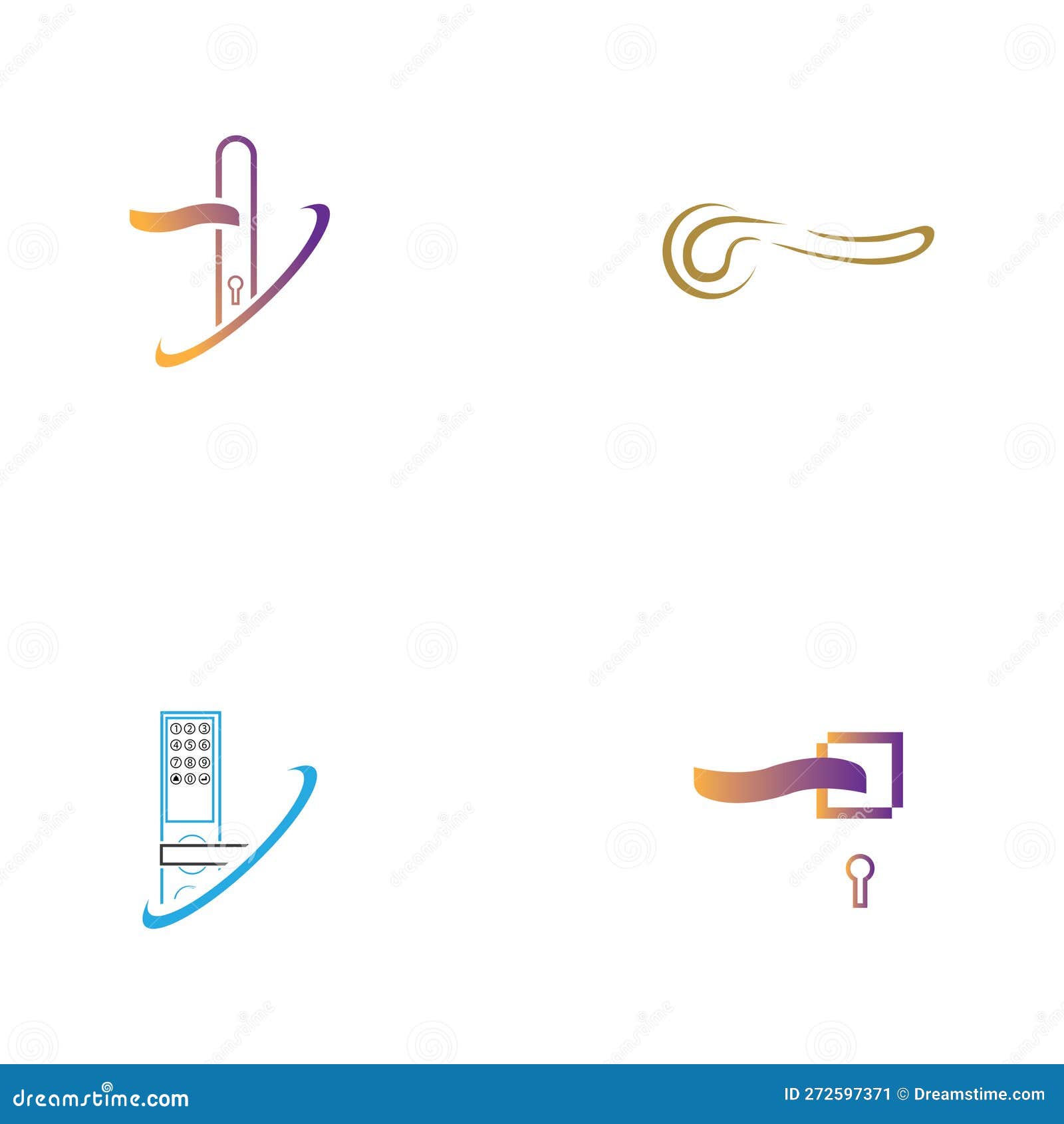 Door Handle Vector Logo and Symbol Design Stock Vector - Illustration ...