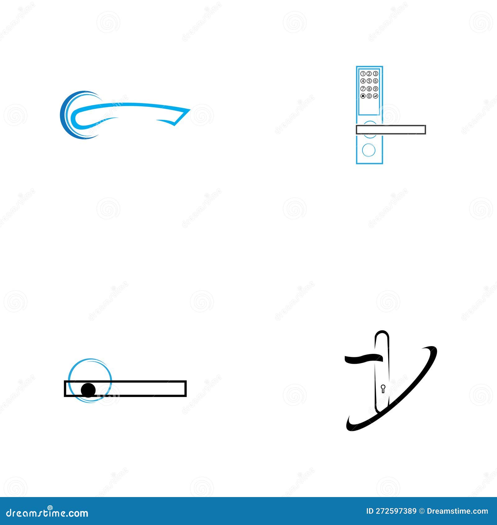 Door Handle Vector Logo and Symbol Design Stock Vector - Illustration ...