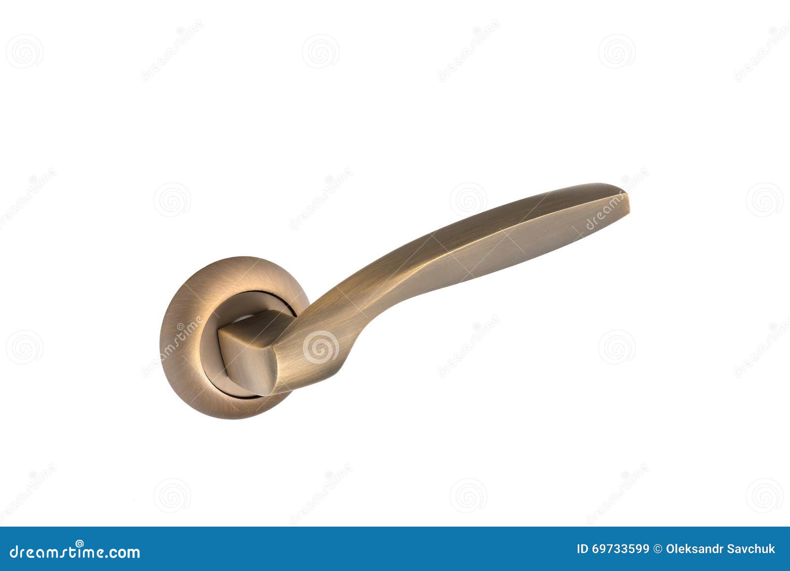 Door Handle on a White Background. Stock Image - Image of metal, steel ...