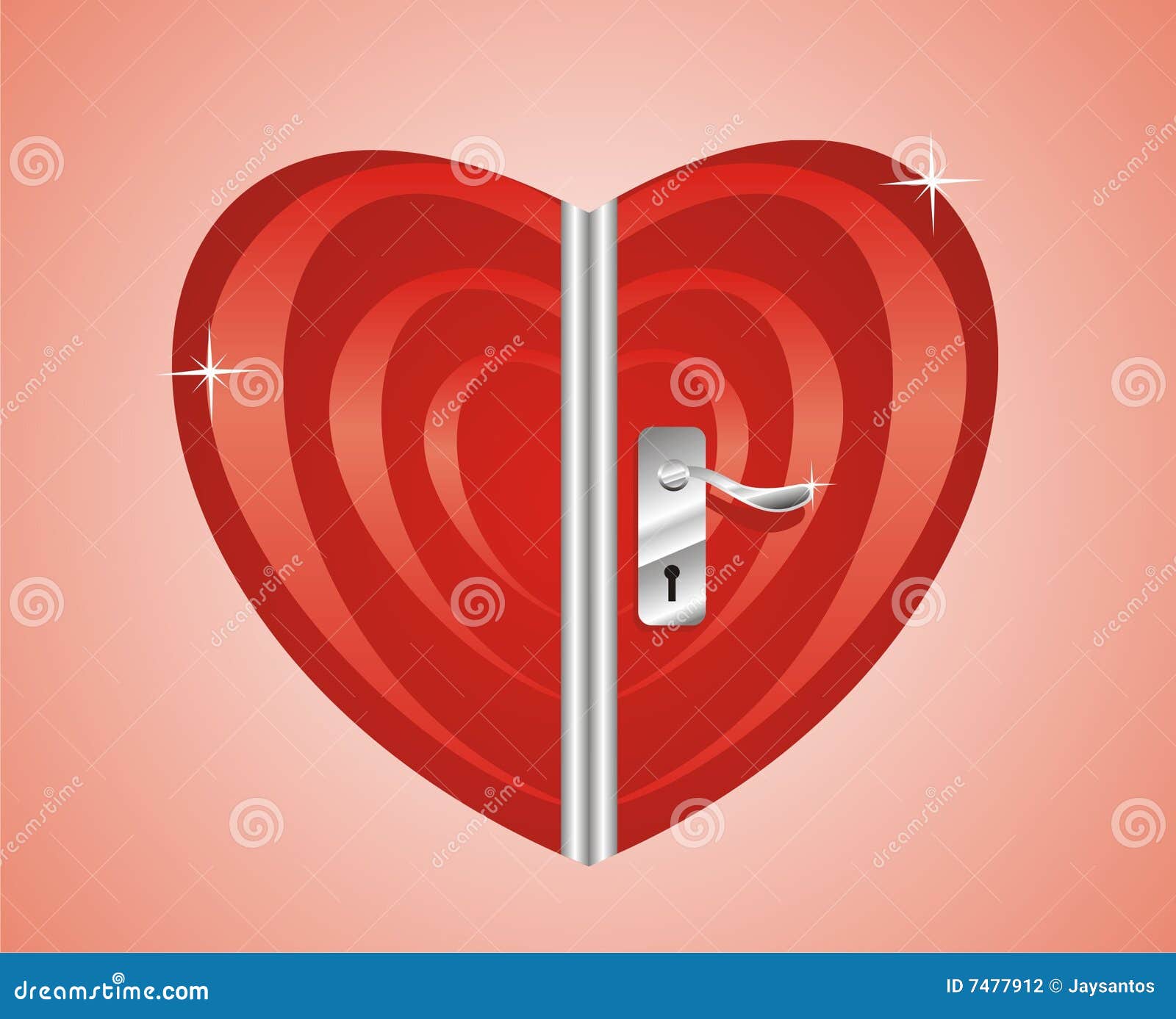 Door of heart stock vector. Illustration of heart, romance - 7477912