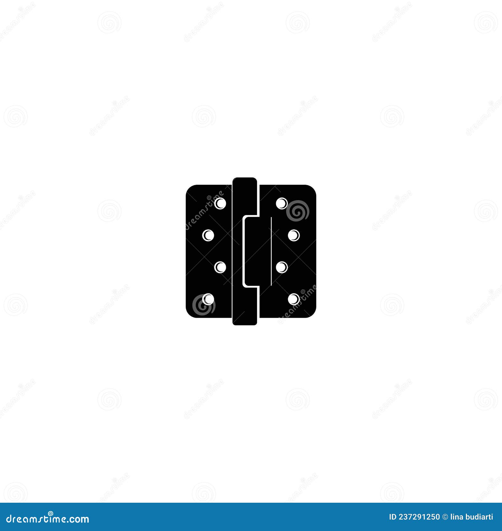 Door hinge icon stock vector. Illustration of realistic - 237291250