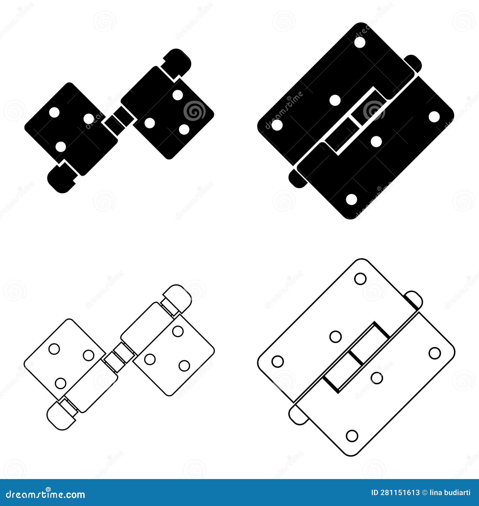 Door hinge icon stock vector. Illustration of hinges - 281151613