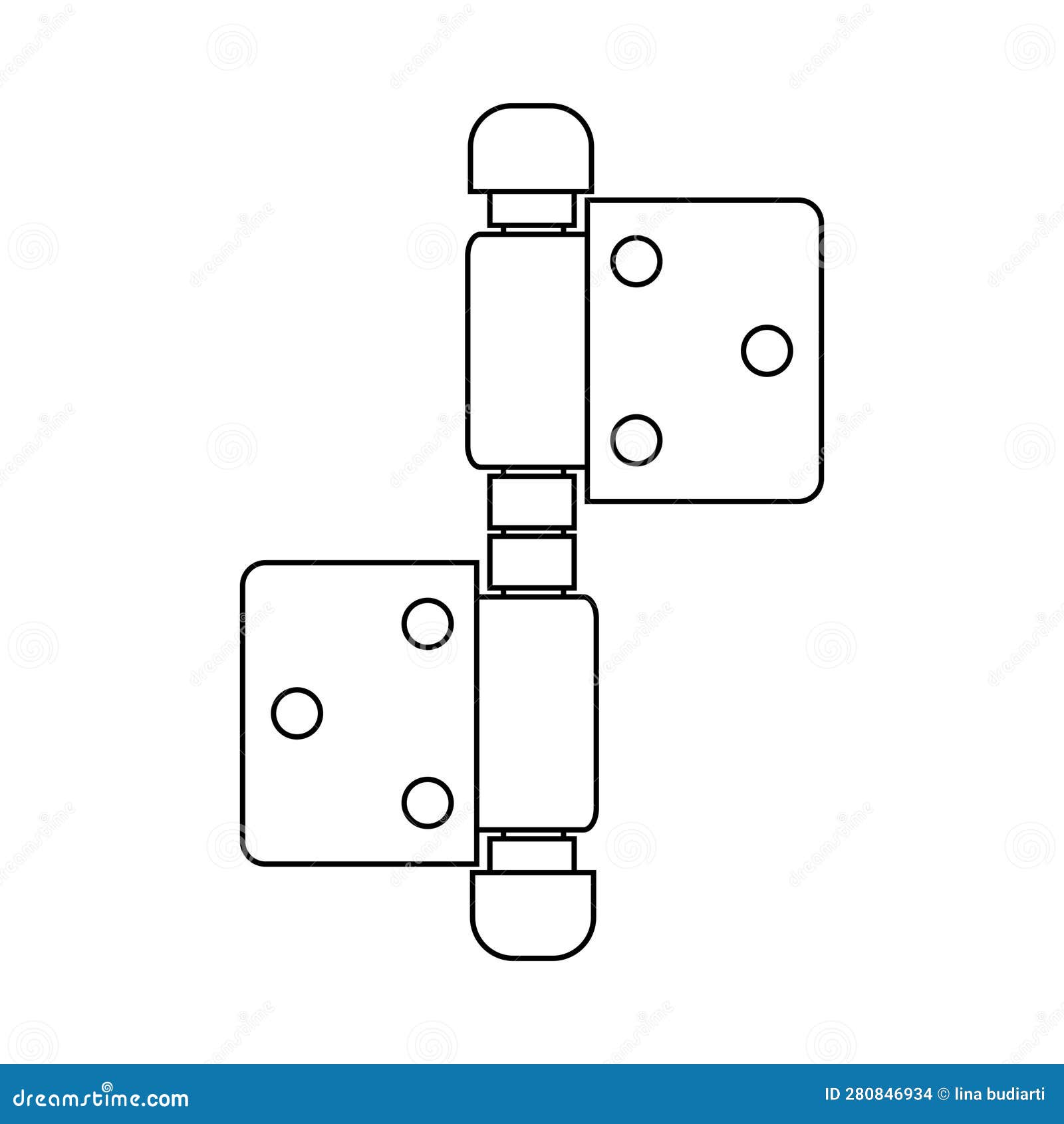 Door hinge icon stock vector. Illustration of hinge - 280846934