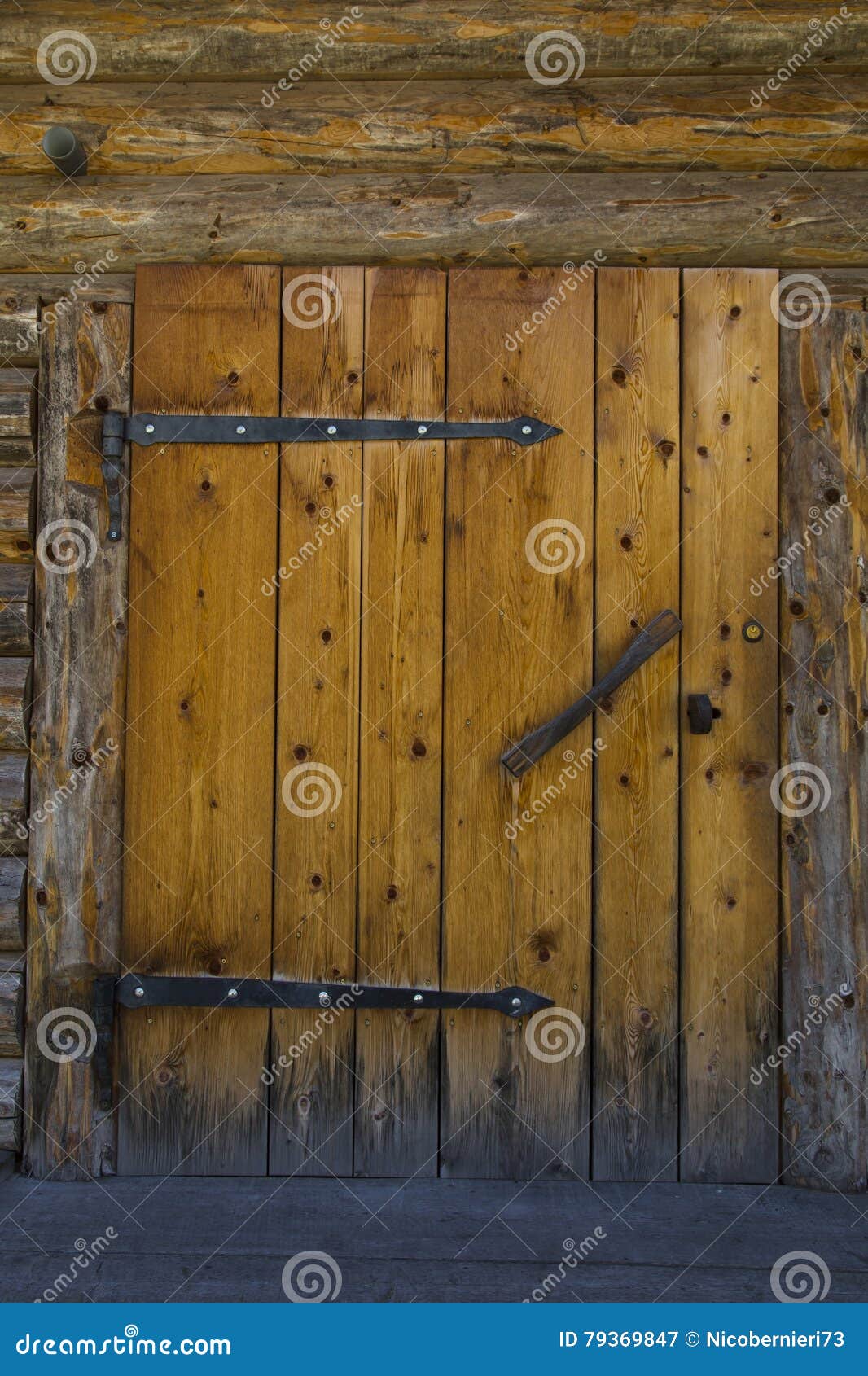 The door of a hut stock image. Image of fences, wooden - 79369847