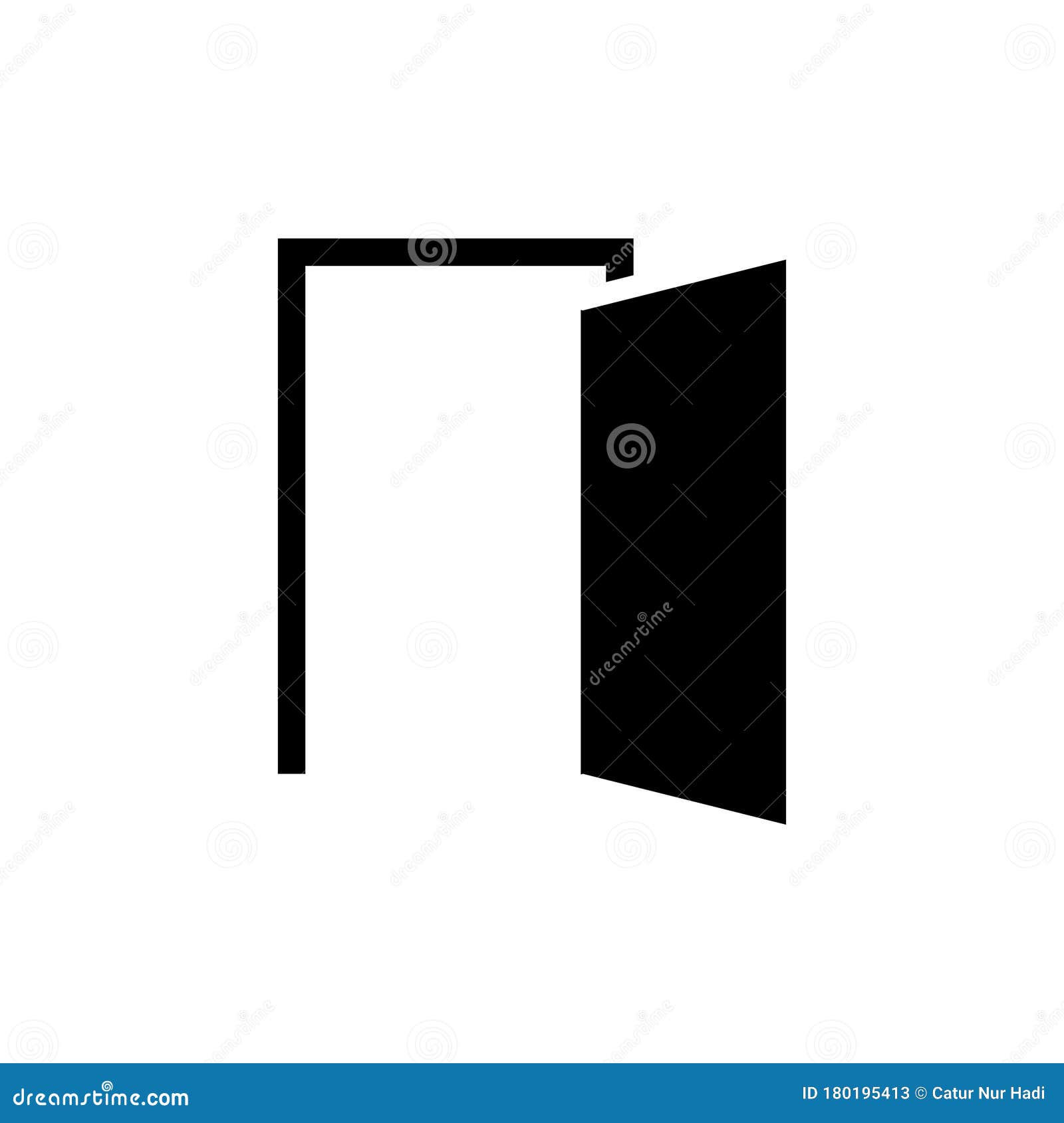 Door Icon Flat Vector Template Design Trendy Stock Vector ...