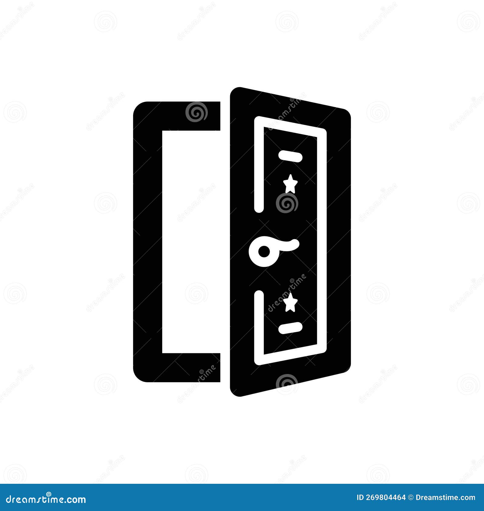 Black Solid Icon for Door, Gate and Open Stock Vector - Illustration of ...