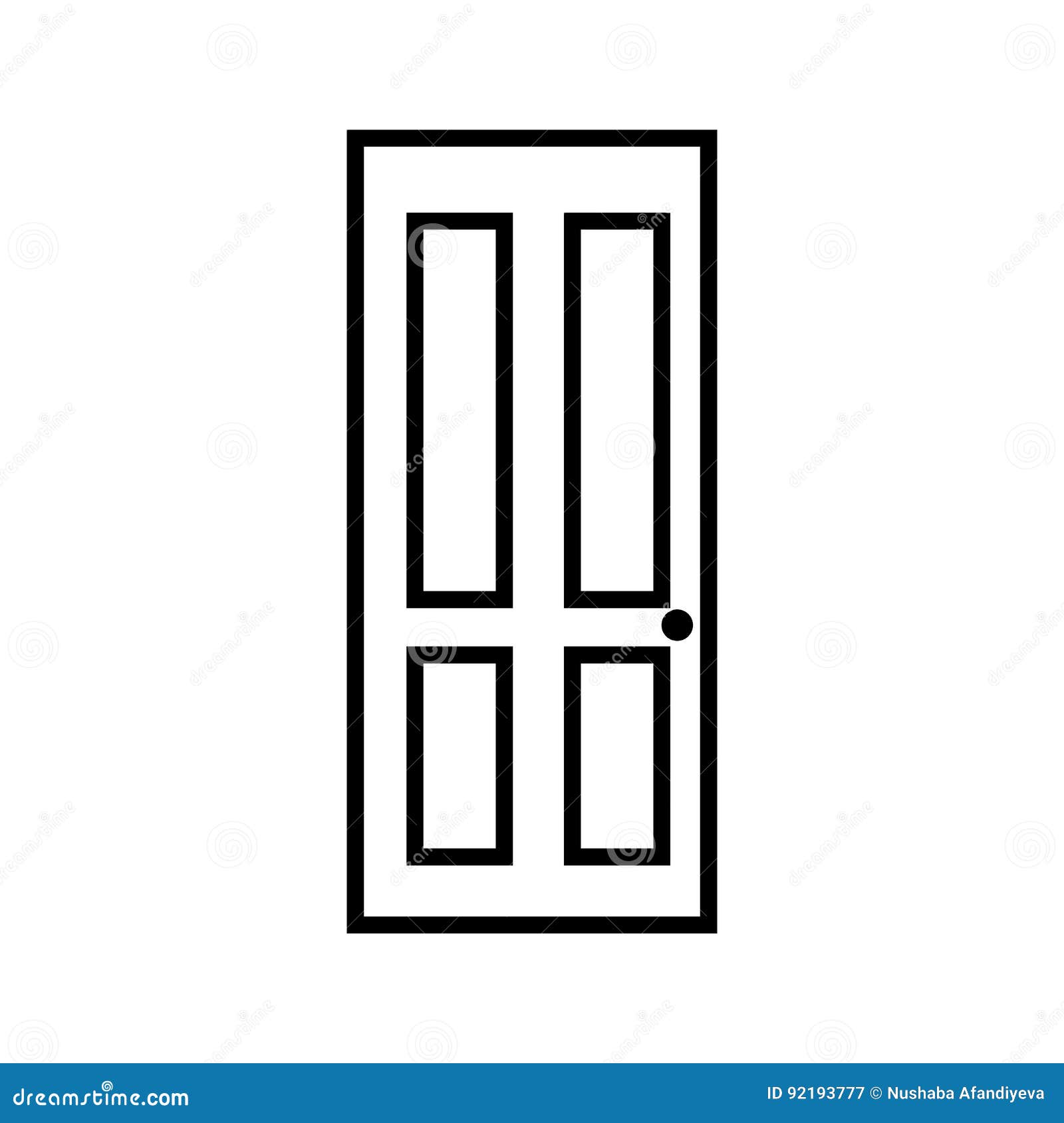 Door Icon stock illustration. Illustration of design - 92193777