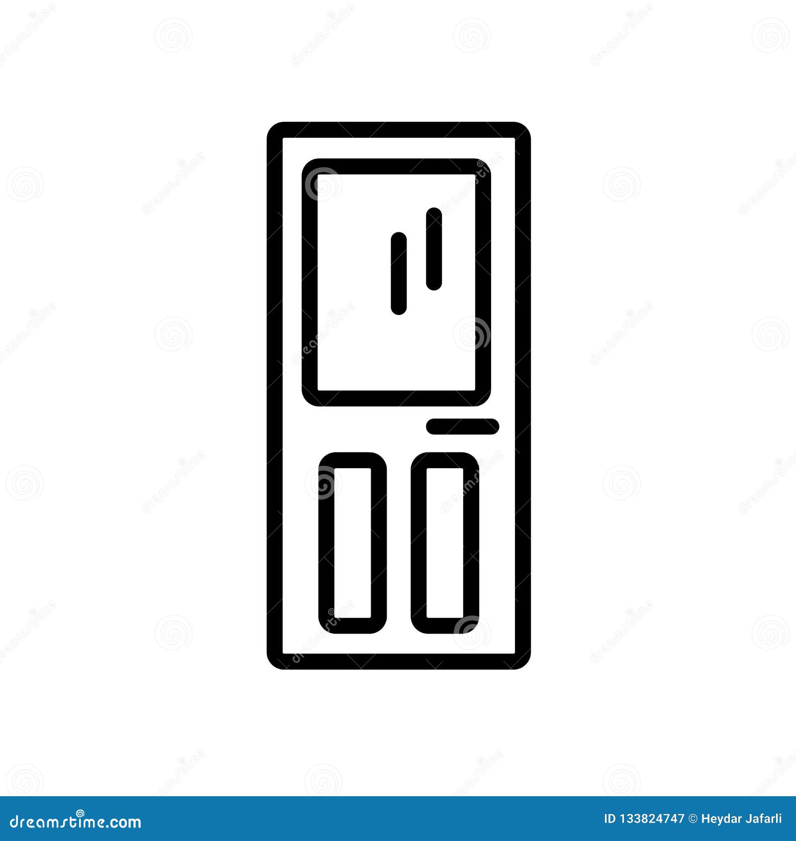 Door Icon Vector Isolated on White Background, Door Sign , Linear and ...