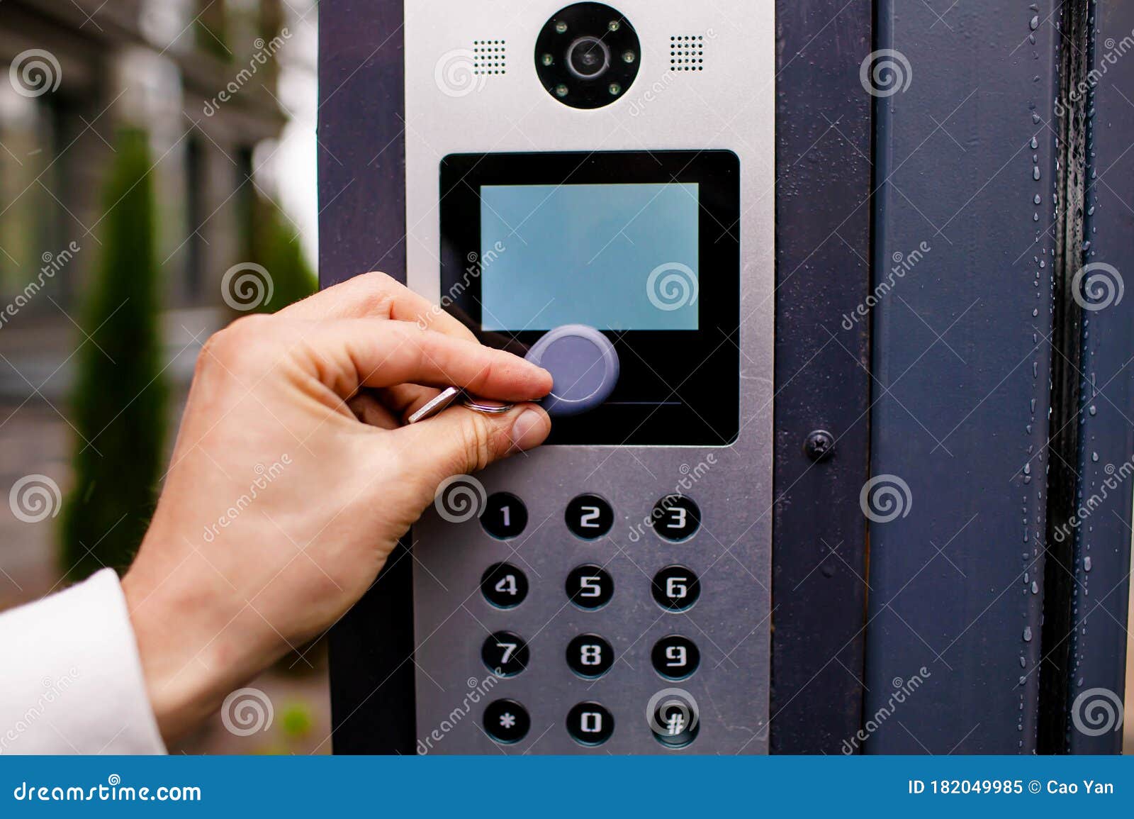 Door Intercom with Camera, Access Control. Stock Image - Image of ...