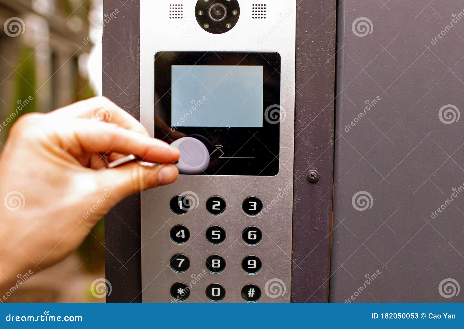 Door Intercom with Camera, Access Control. Stock Image - Image of ...