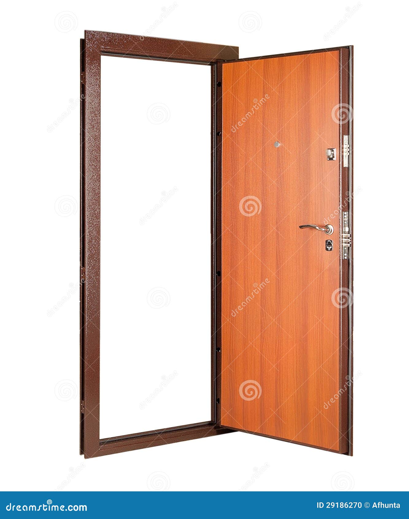 Door isolated on white stock photo. Image of brown, entering - 29186270