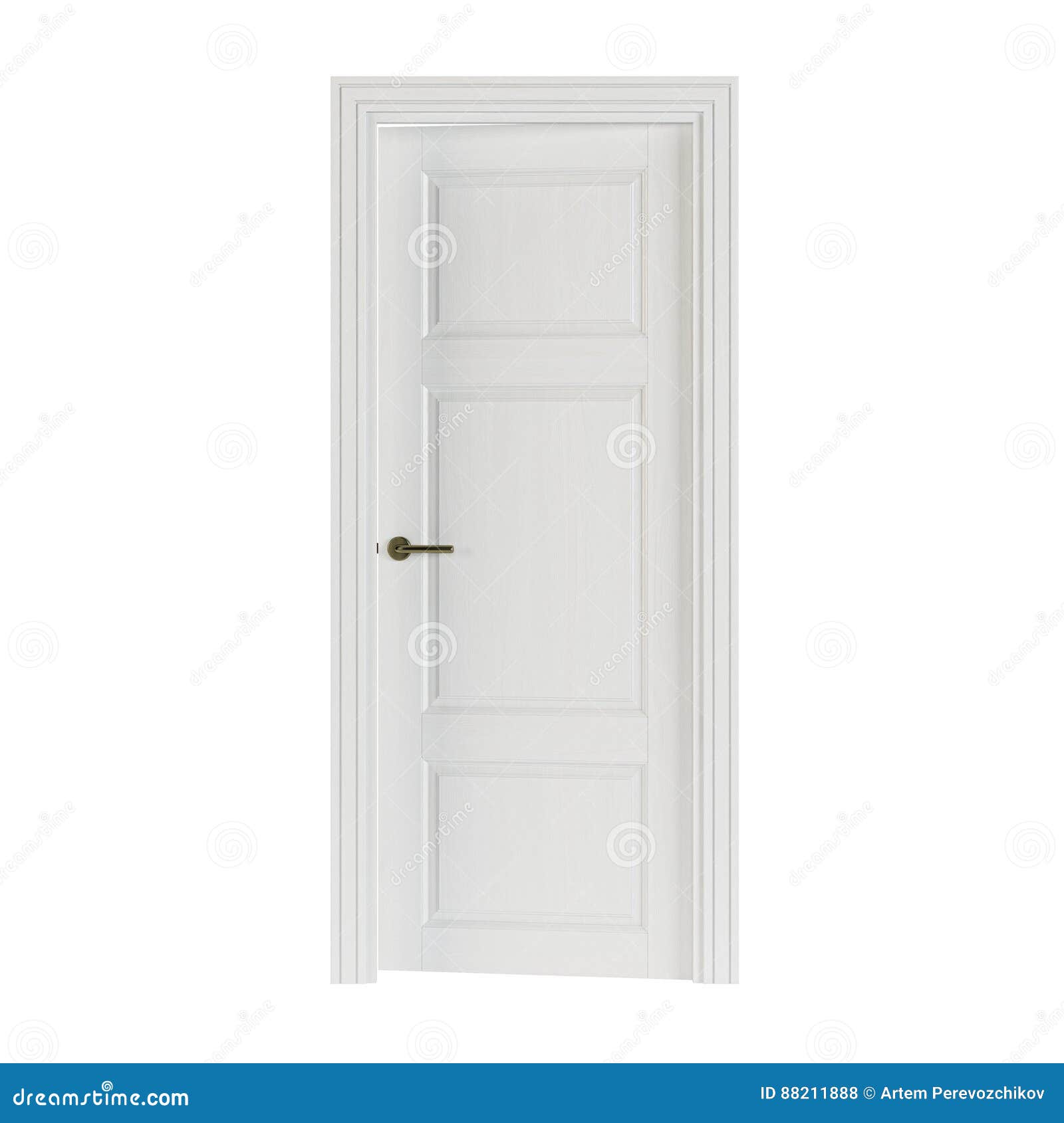 Door Isolated on White Background. Stock Illustration - Illustration of ...