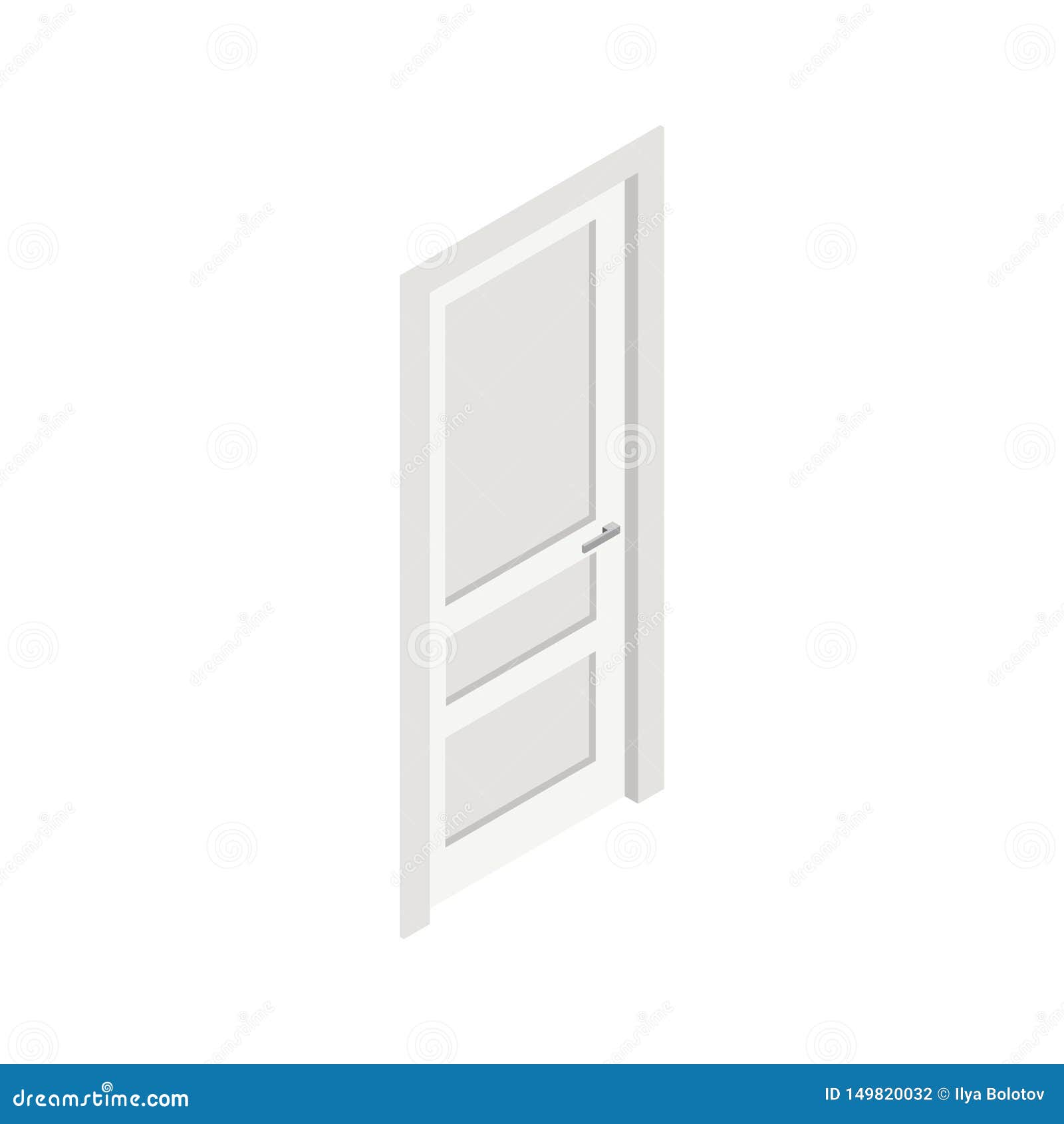 Door isometric icon. stock vector. Illustration of icon - 149820032