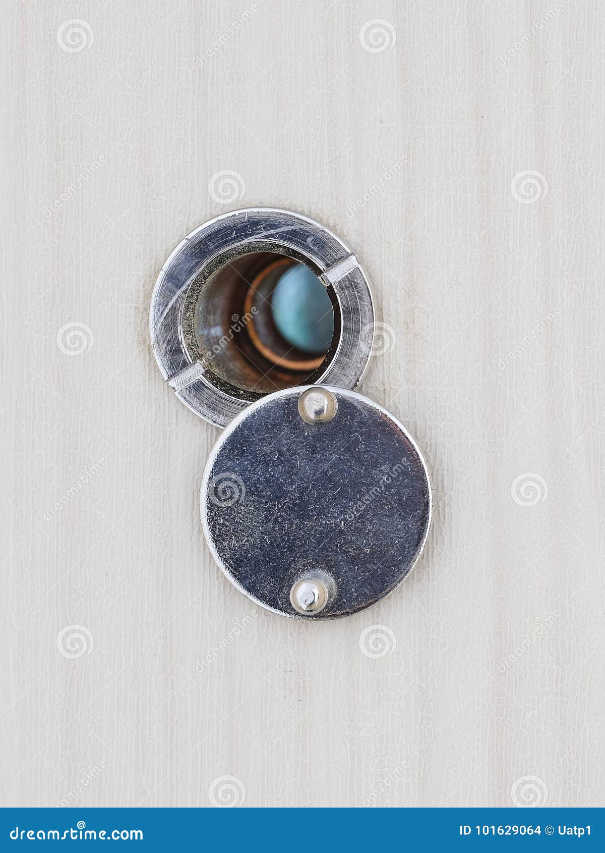 Door with judas window stock photo. Image of pattern - 101629064