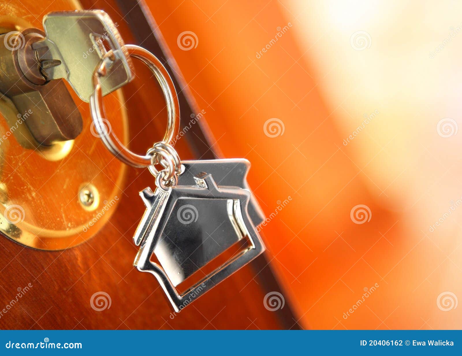 Door key stock photo. Image of ring, wooden, text, front - 20406162