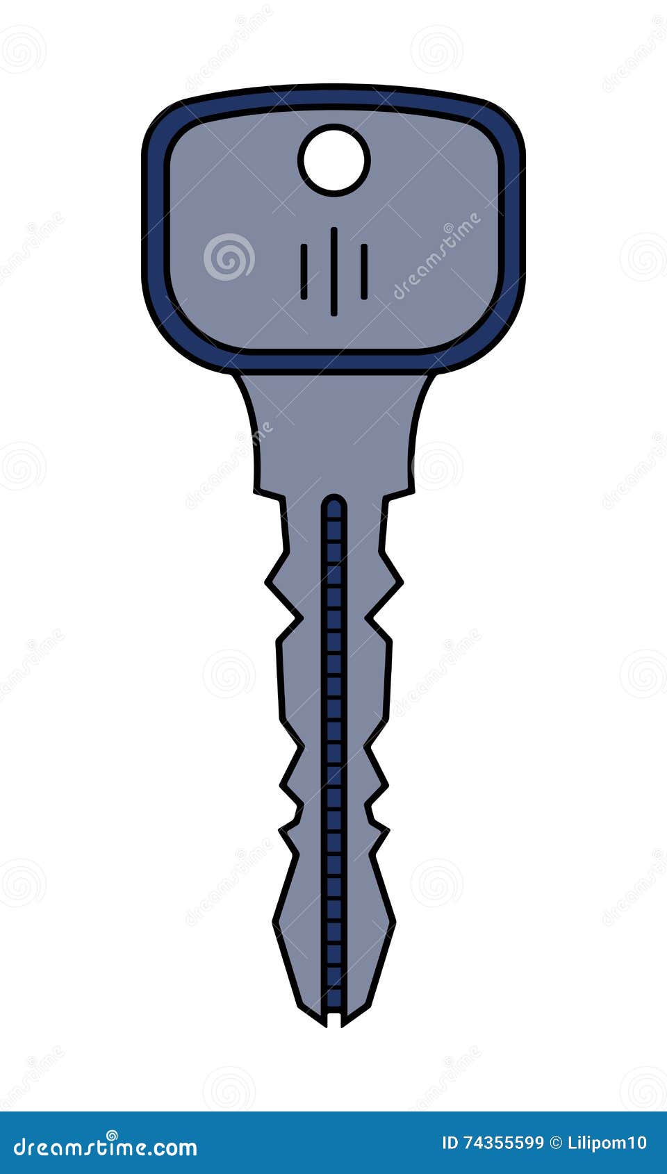 Door Key Isolated on White Background.. Flat Color Icon Stock Vector ...