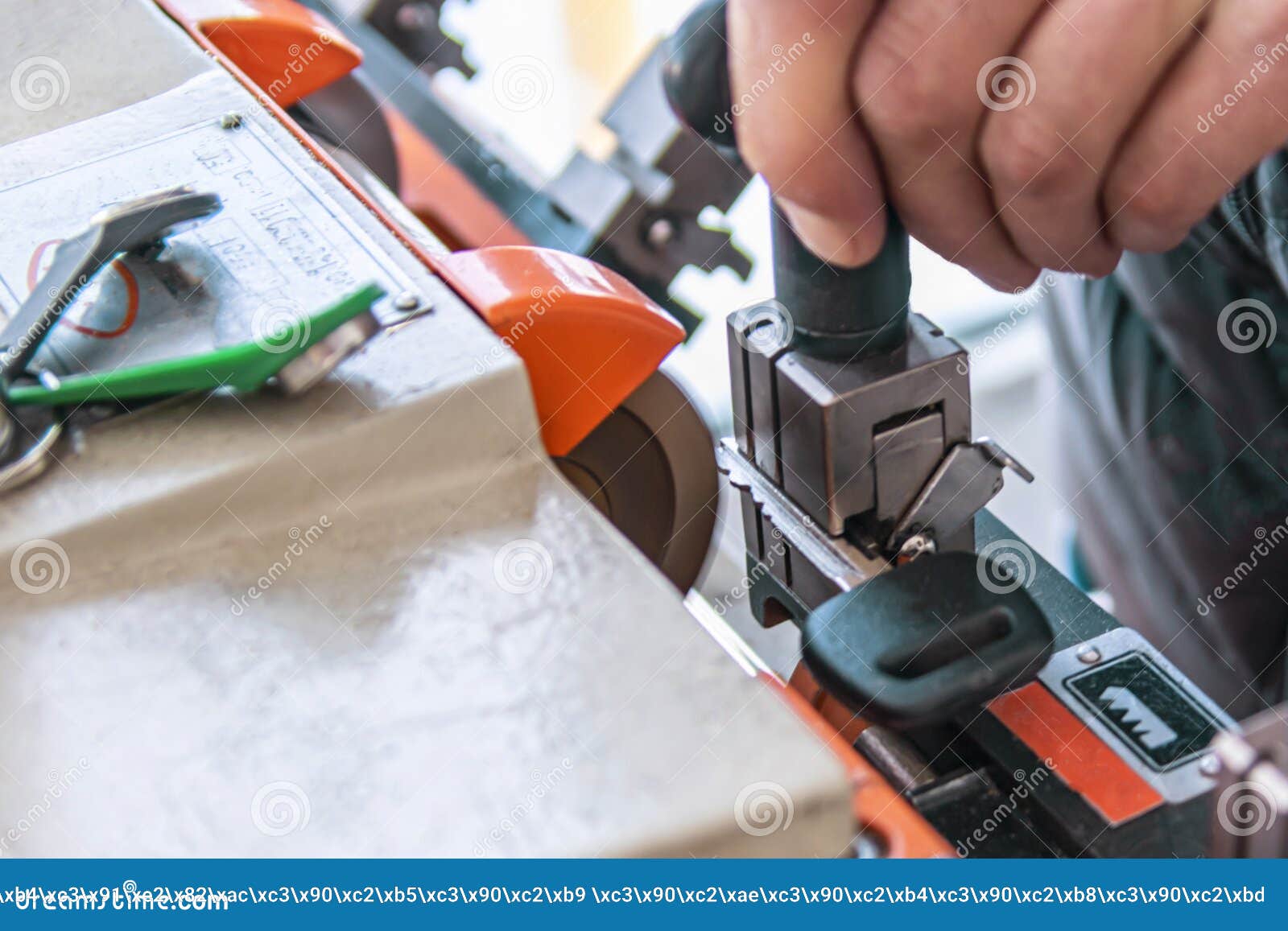 Door Key Making Machine Tool. Stock Image - Image of keys, hole: 235499403