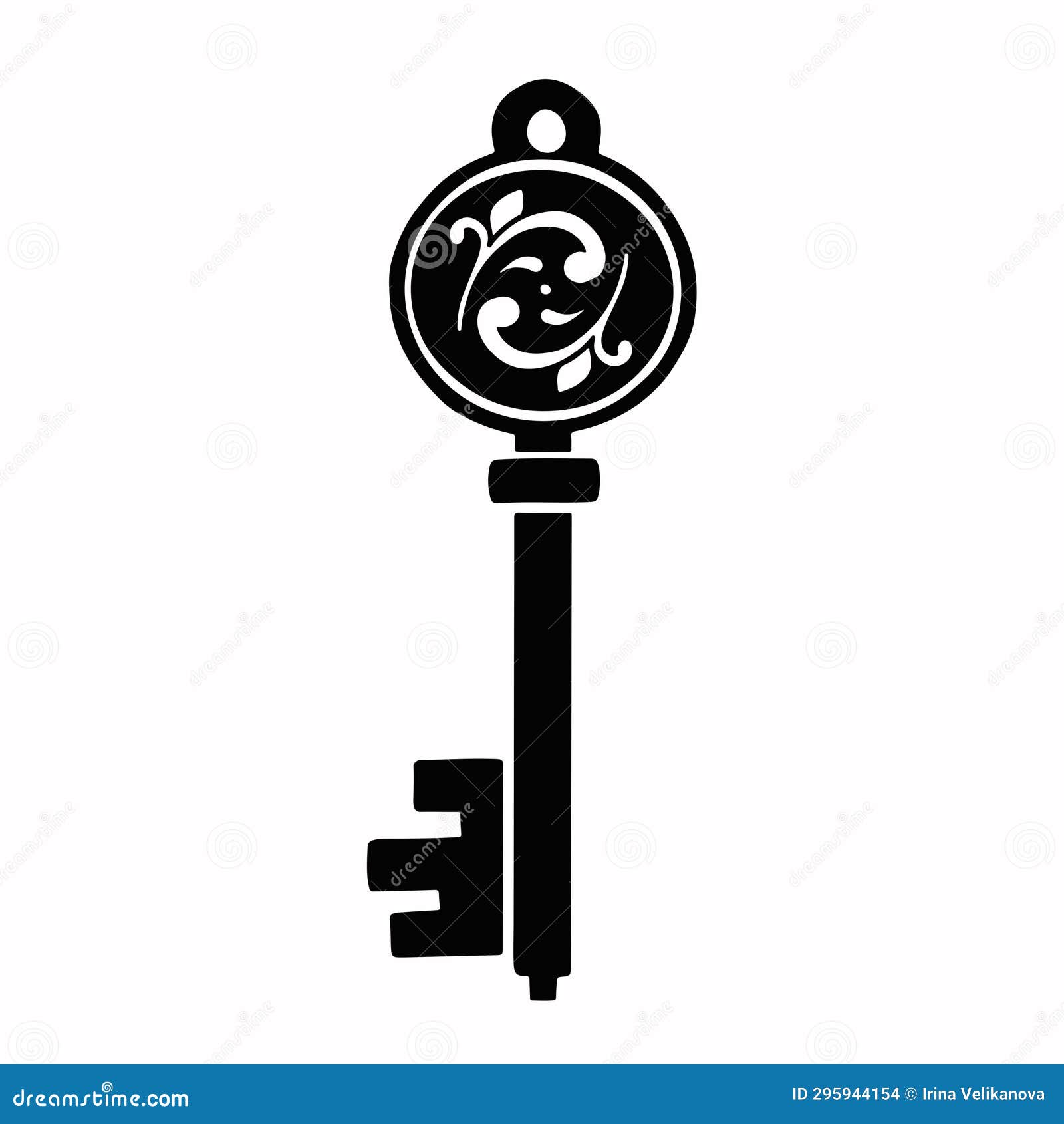 Door Key Silhouette Black Retro, Protection, Vector Illustration Eps10 ...