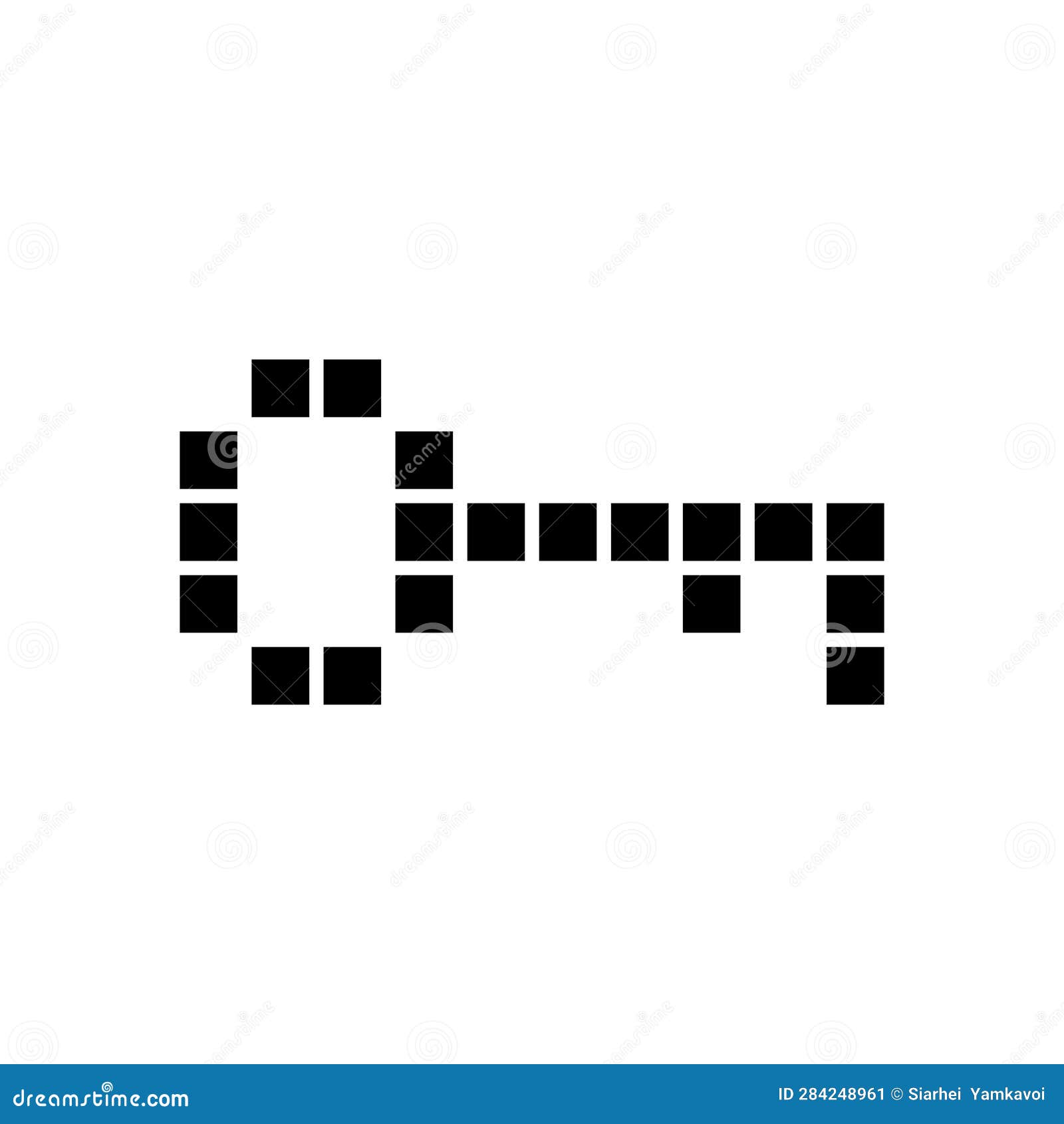 Door Key. Simple Pixel Art and Dot Style. Vector Illustration. Stock ...