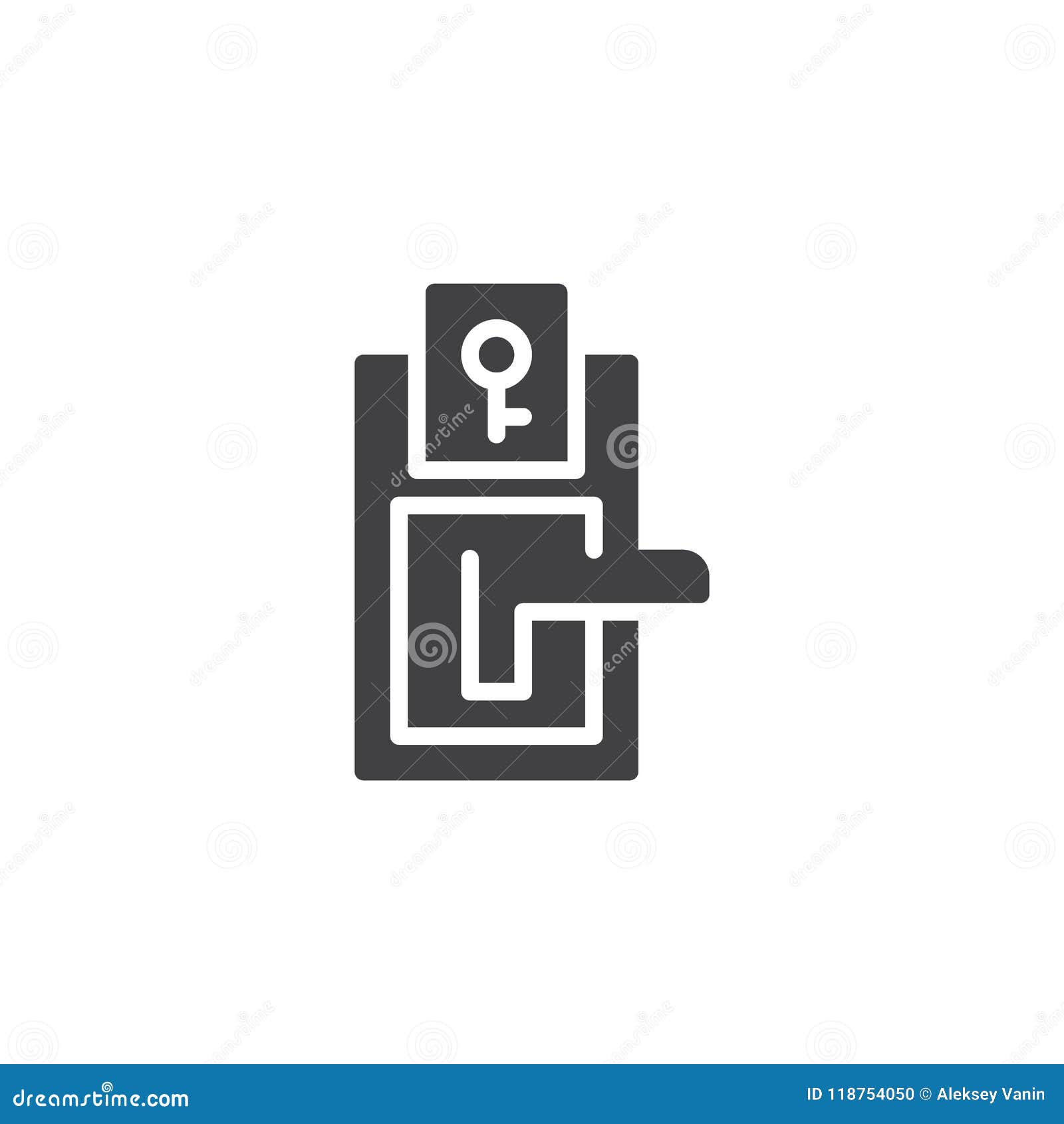 Door key vector icon stock vector. Illustration of perfect - 118754050