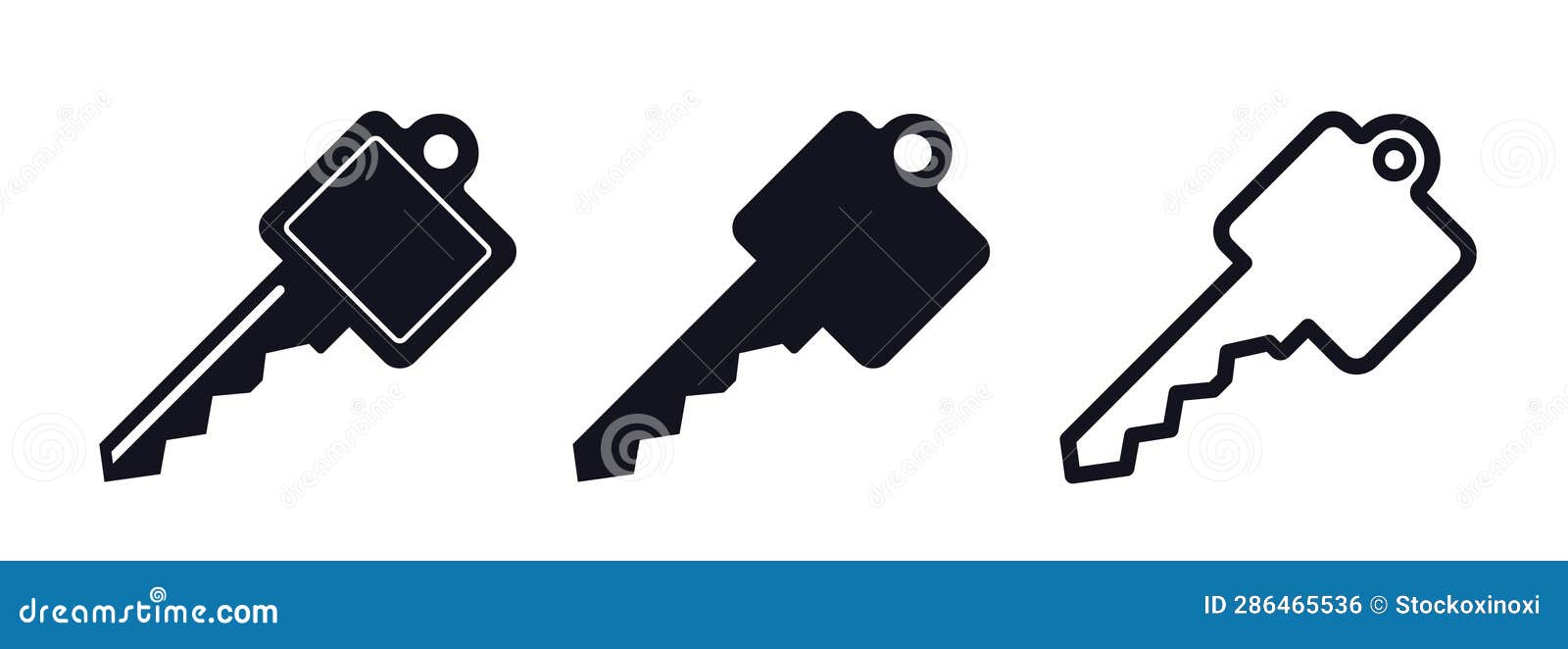 Door key vector icon set stock vector. Illustration of keyword - 286465536