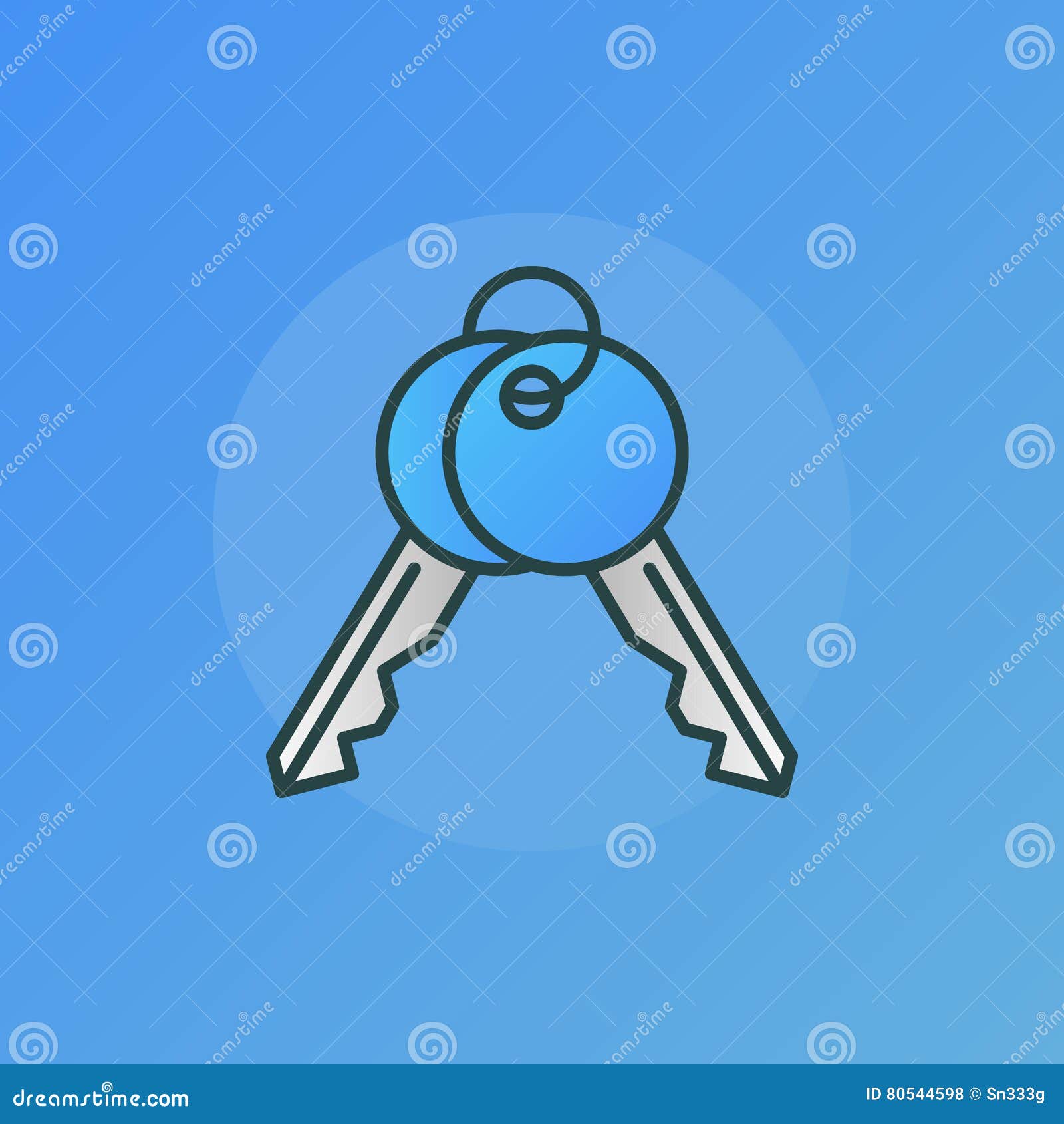 Door keys blue sign stock vector. Illustration of property - 80544598