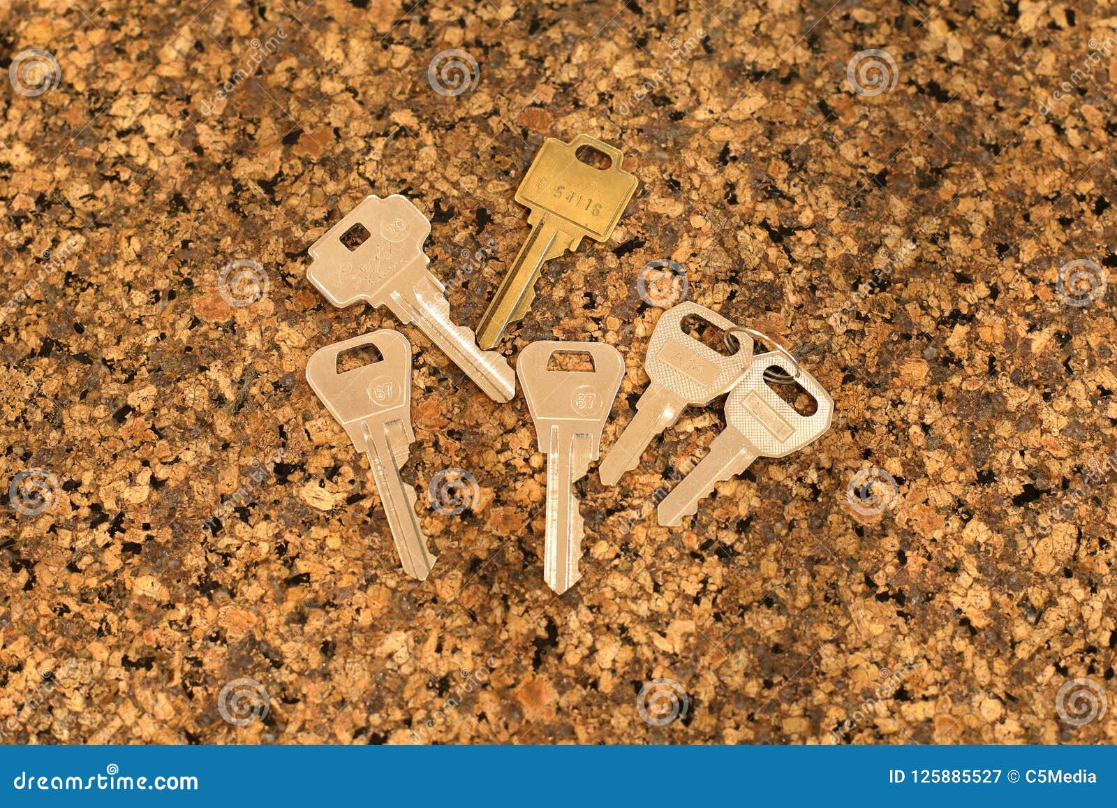 Keys on countertop stock image. Image of homeless, unlock - 125885527