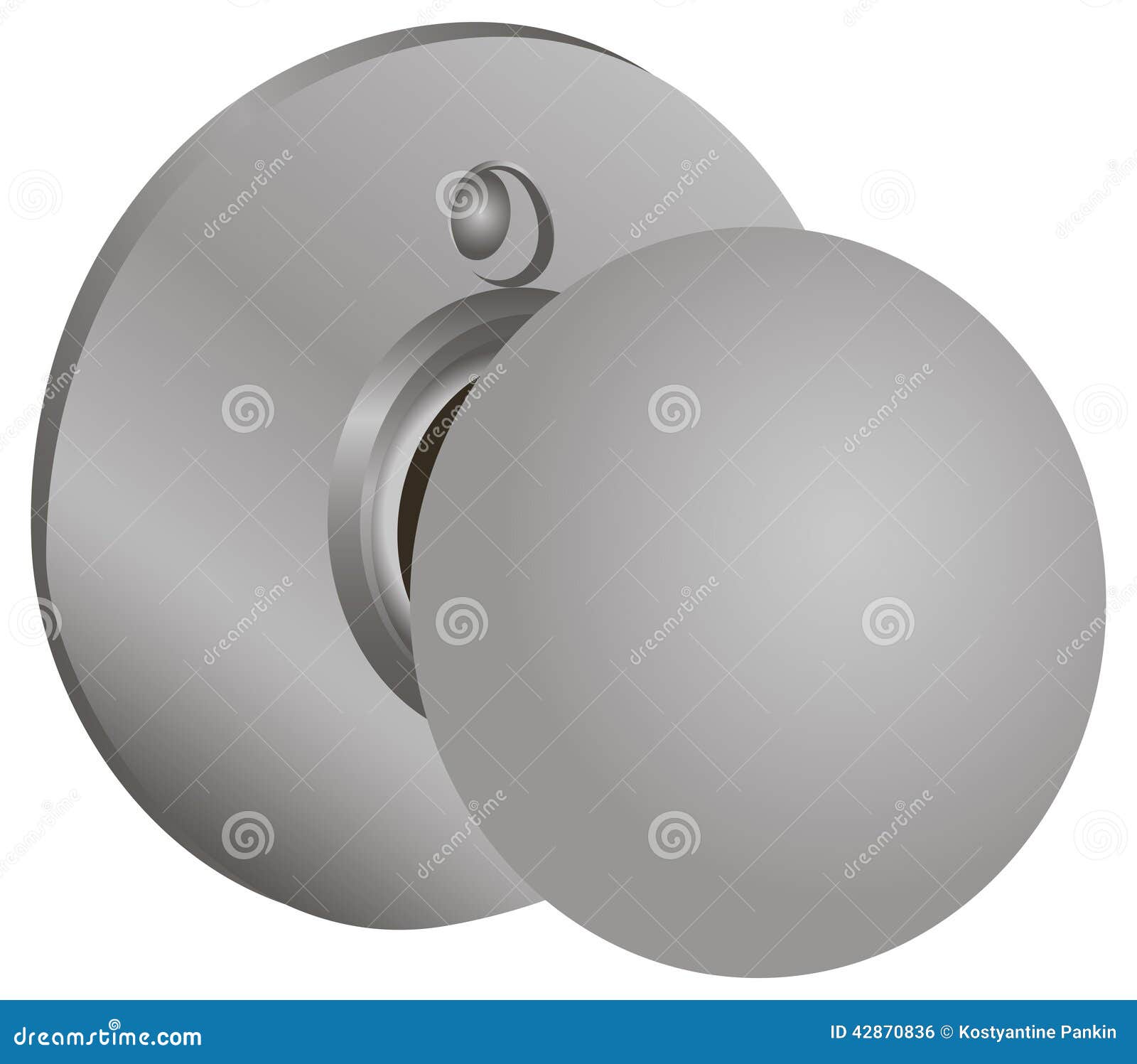 Door knobs stock vector. Illustration of knobs, entry - 42870836