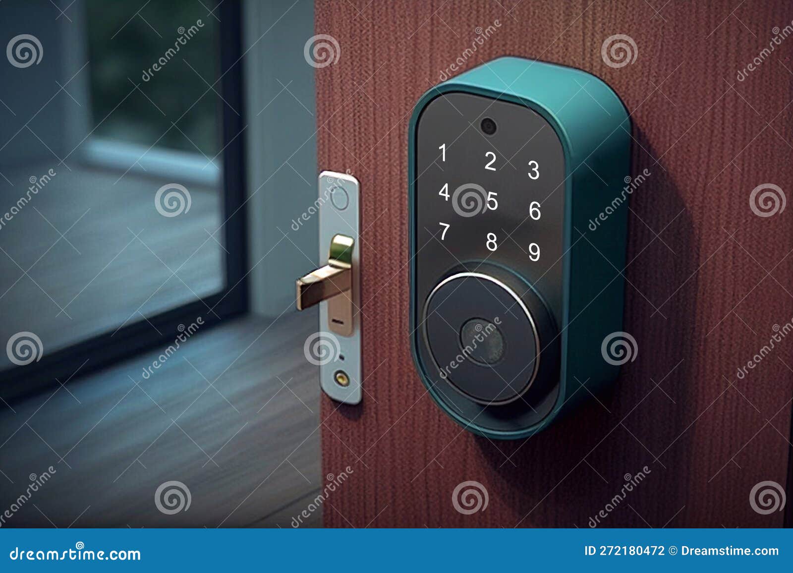 Door Knobs Handles Realistic Composition with Finger Touching Digital ...