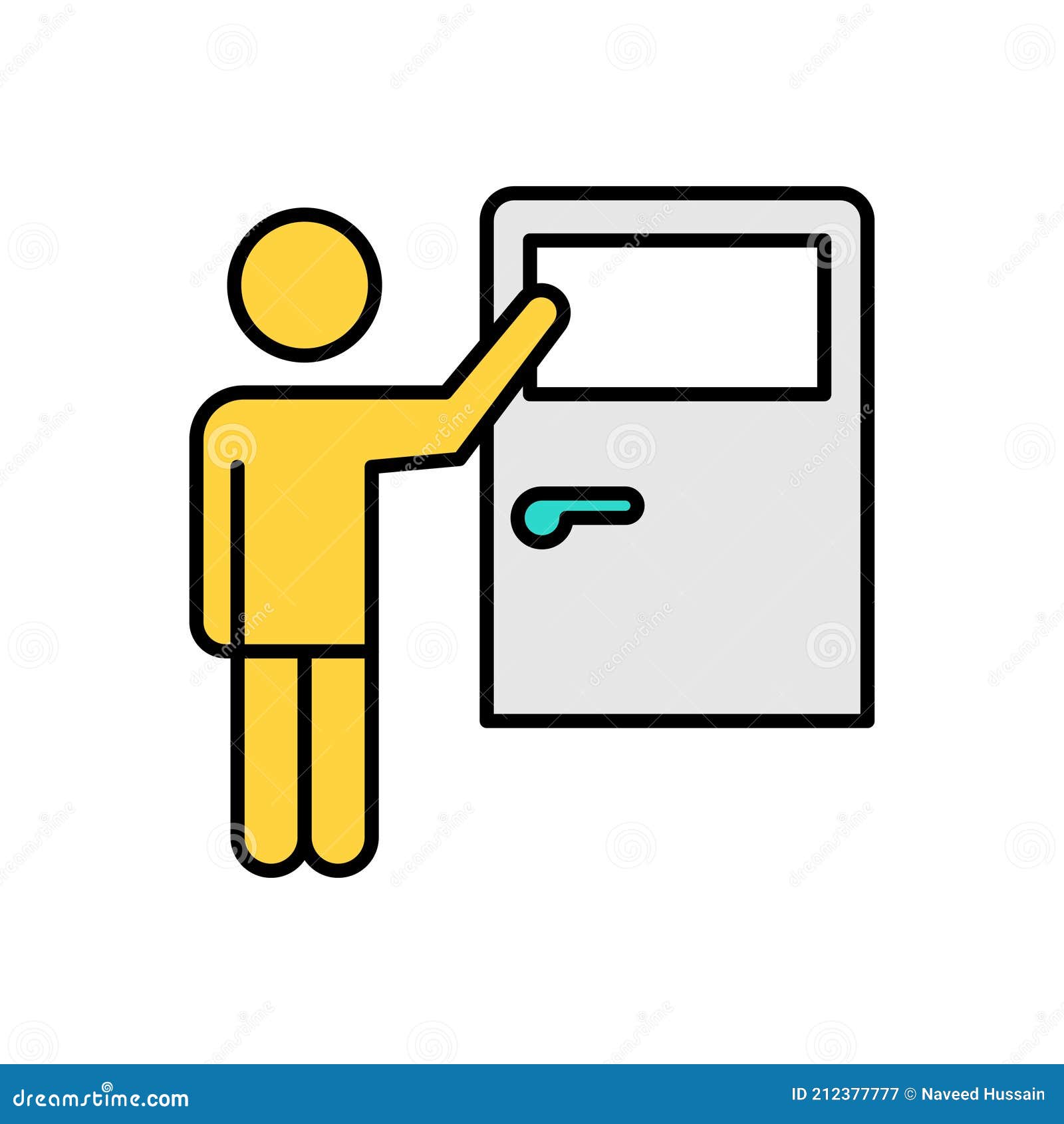 Door knock stock vector. Illustration of icon, graphic - 212377777