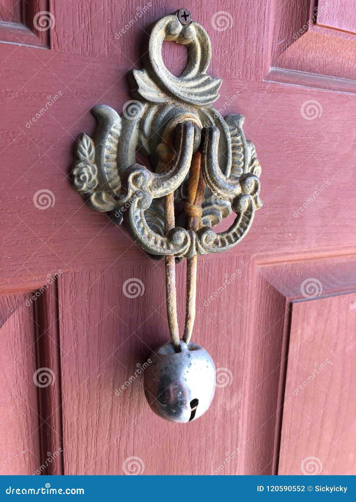 Door knocker stock photo. Image of bell, attached, knocker - 120590552