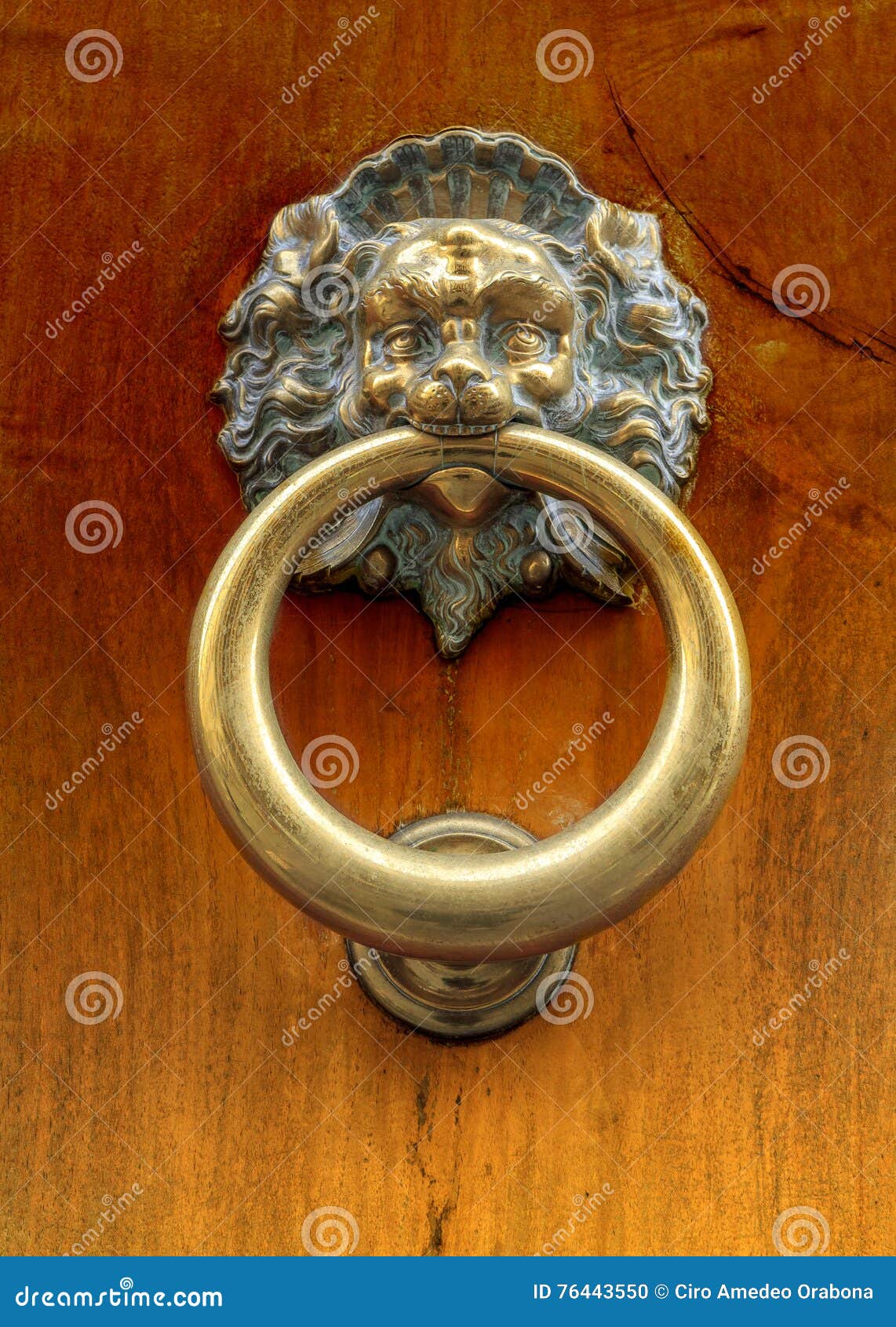 Door knocker stock photo. Image of decoration, gold, background - 76443550