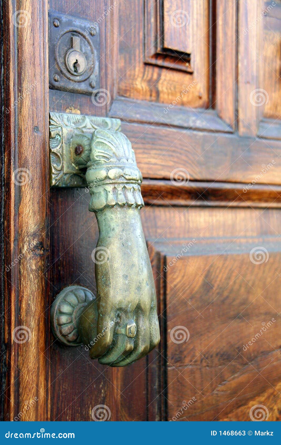 Door with knocking hand stock image. Image of retro, markz - 1468663