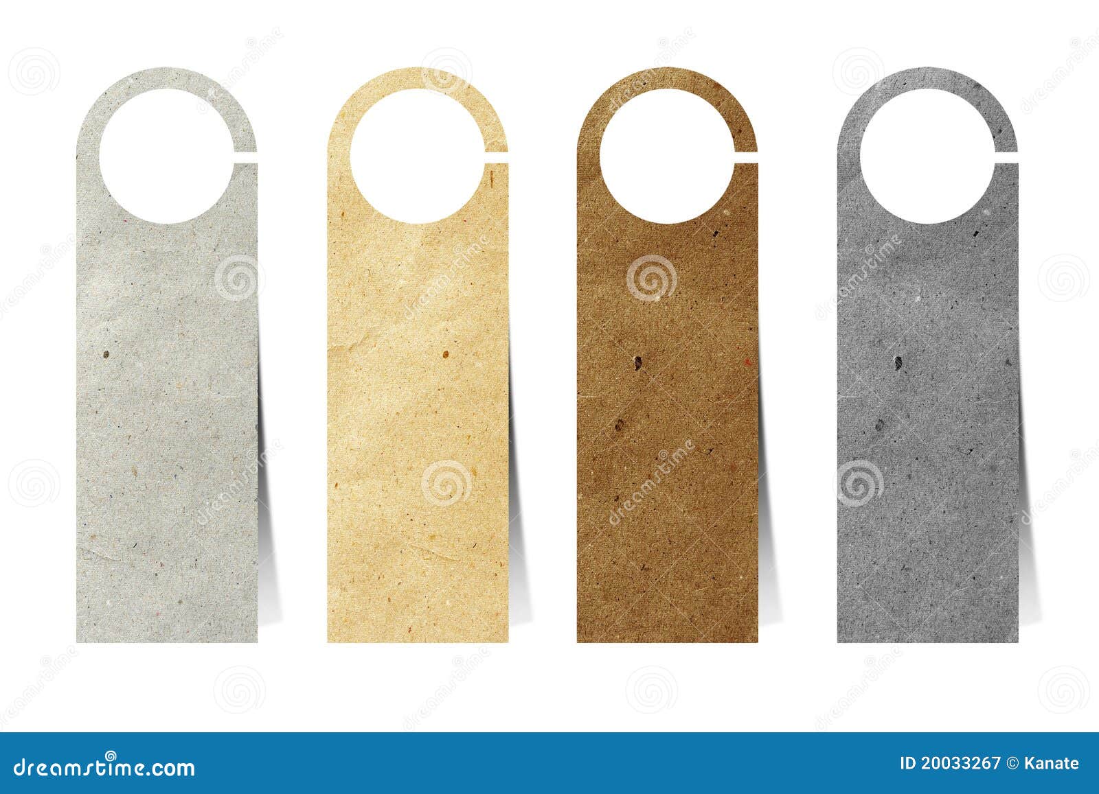 Set Of Labels From Recycled Paper. Royalty-Free Stock Photography ...