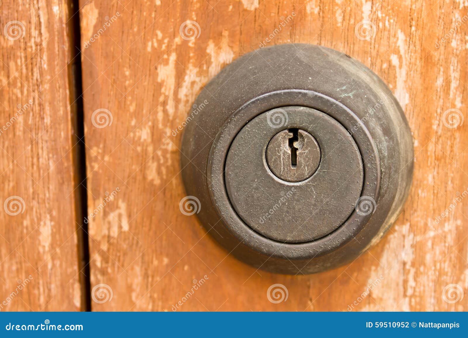 Door lock close-up stock photo. Image of keyhole, technology - 59510952